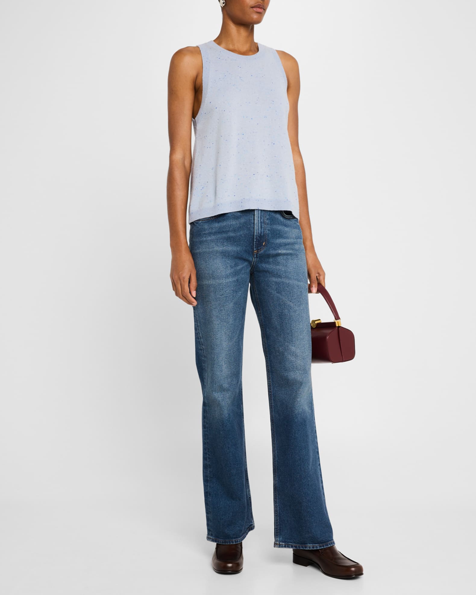 Vanessa Bruno Desiree Speckled Wool Tank | Neiman Marcus