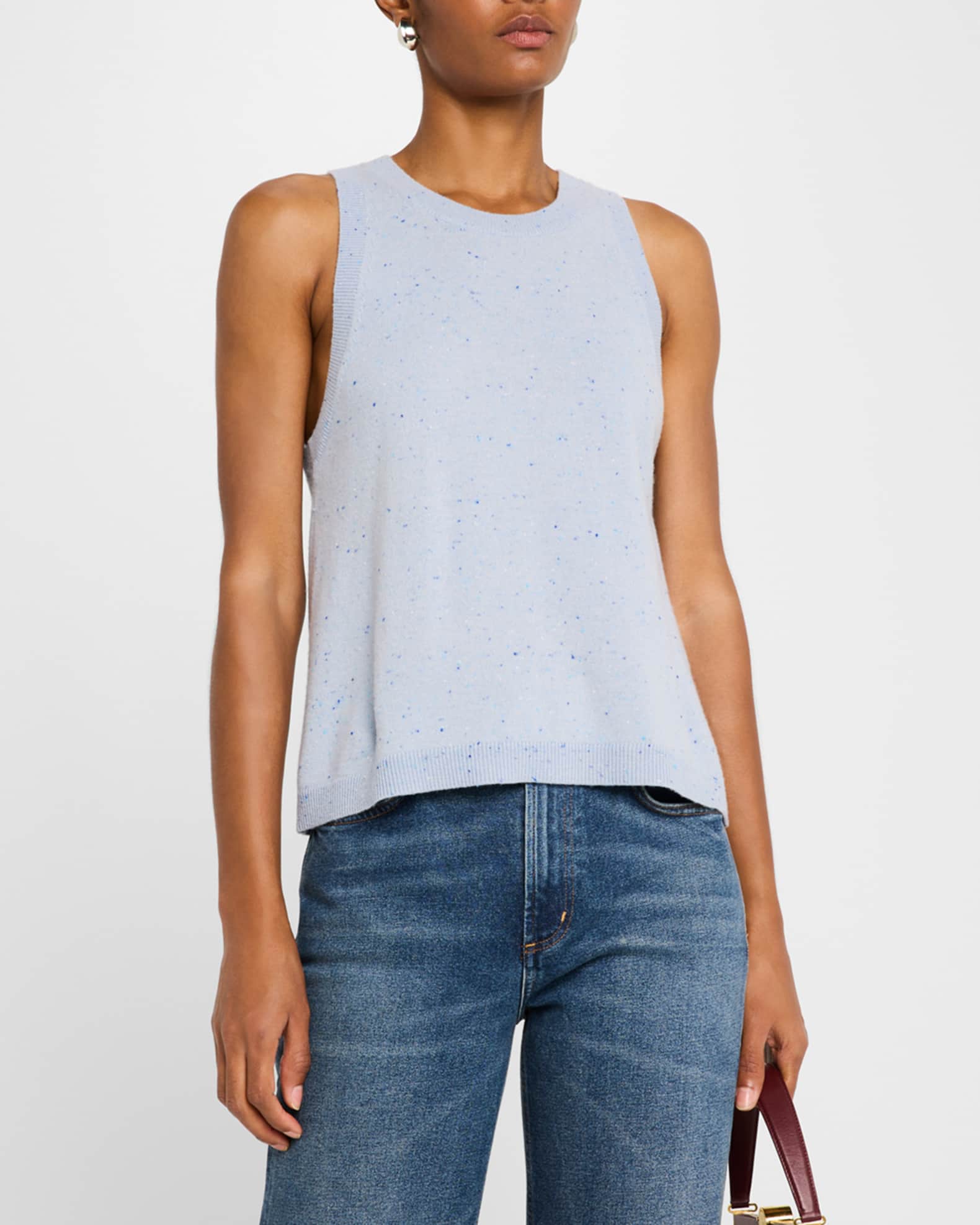 Vanessa Bruno Desiree Speckled Wool Tank | Neiman Marcus