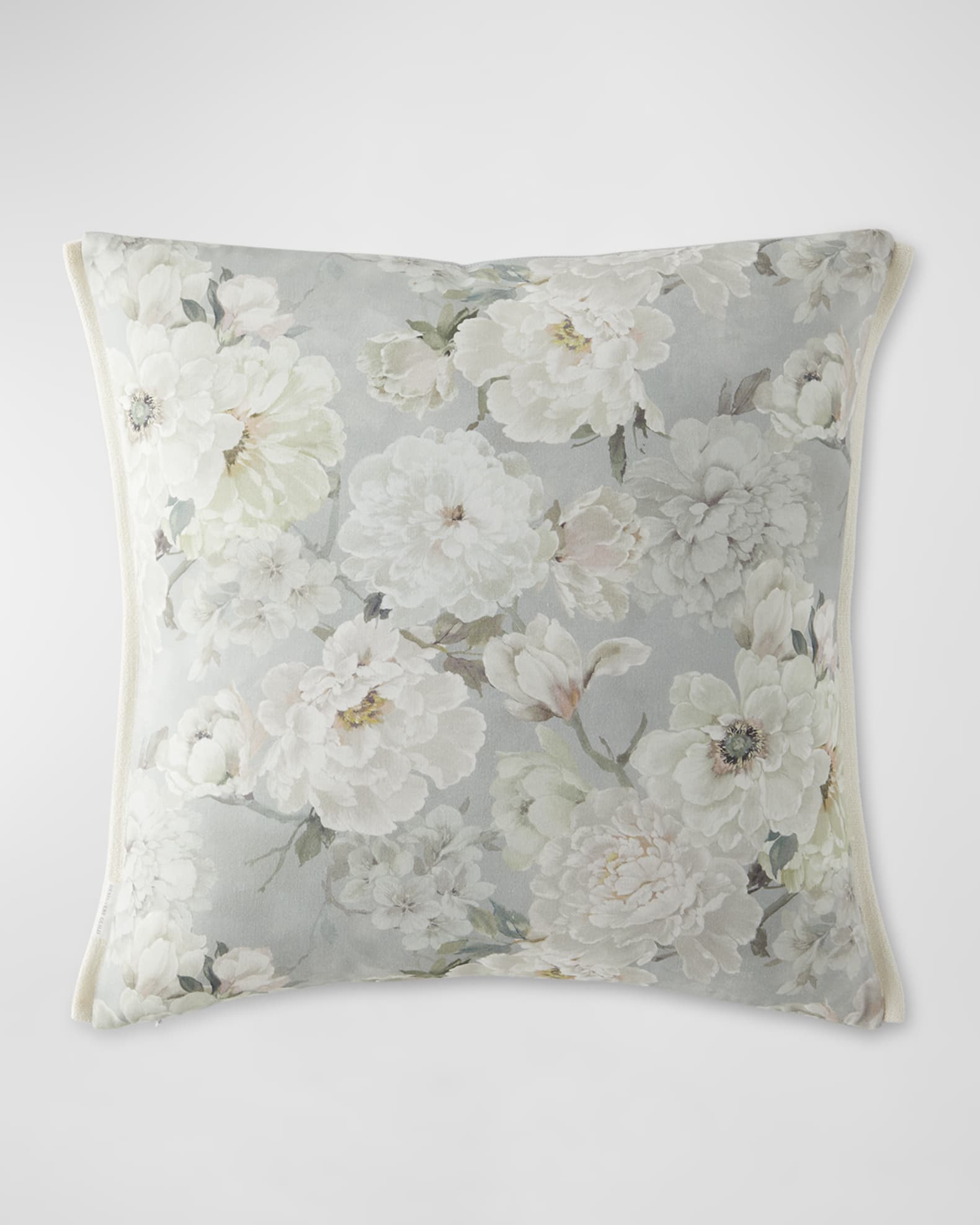 Designers Guild Fleur Blanche Platinum Pillow, 20" Square | Neiman Marcus