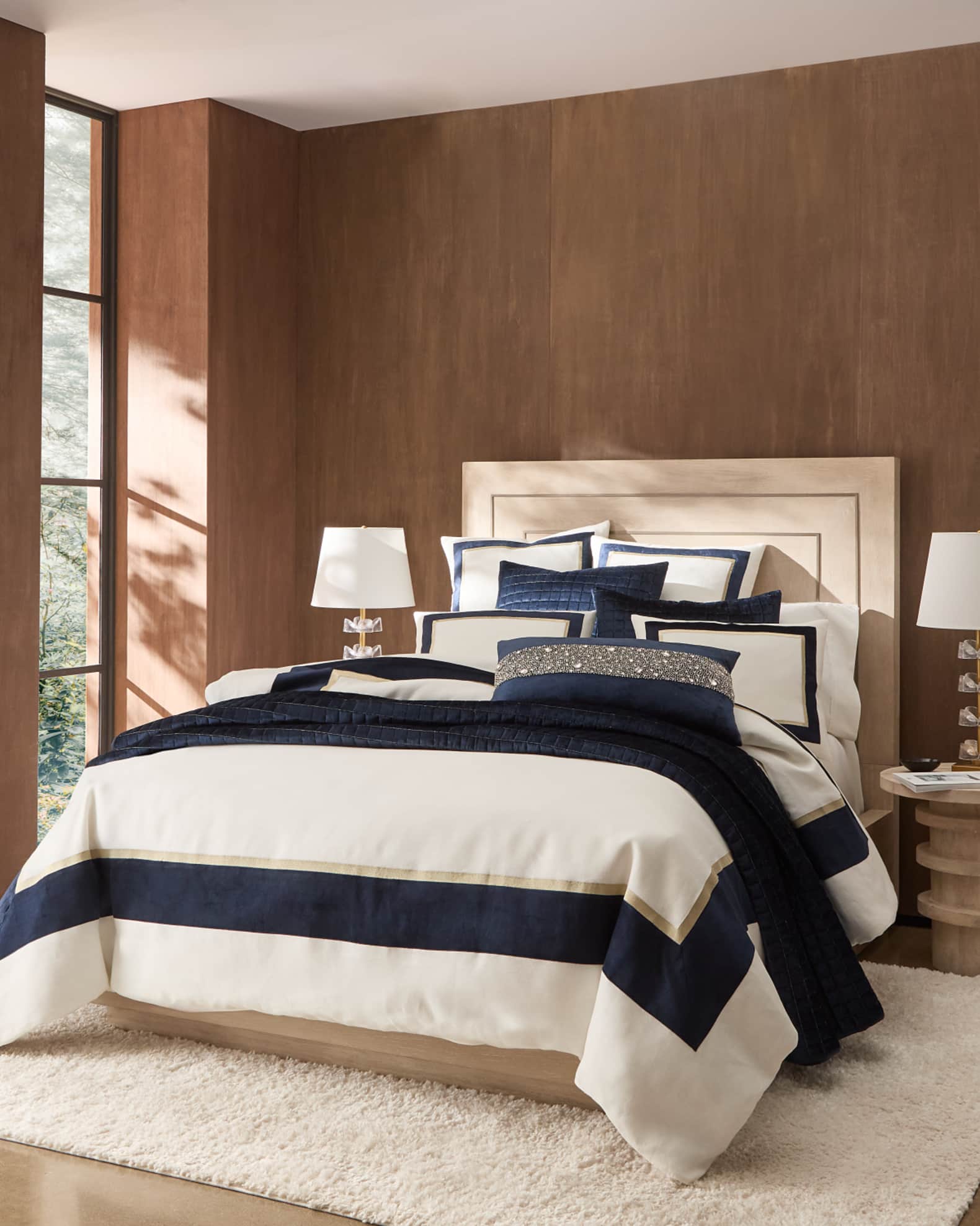 Callisto Home Akadia Jeweled Stripe Decorative Pillow | Neiman Marcus
