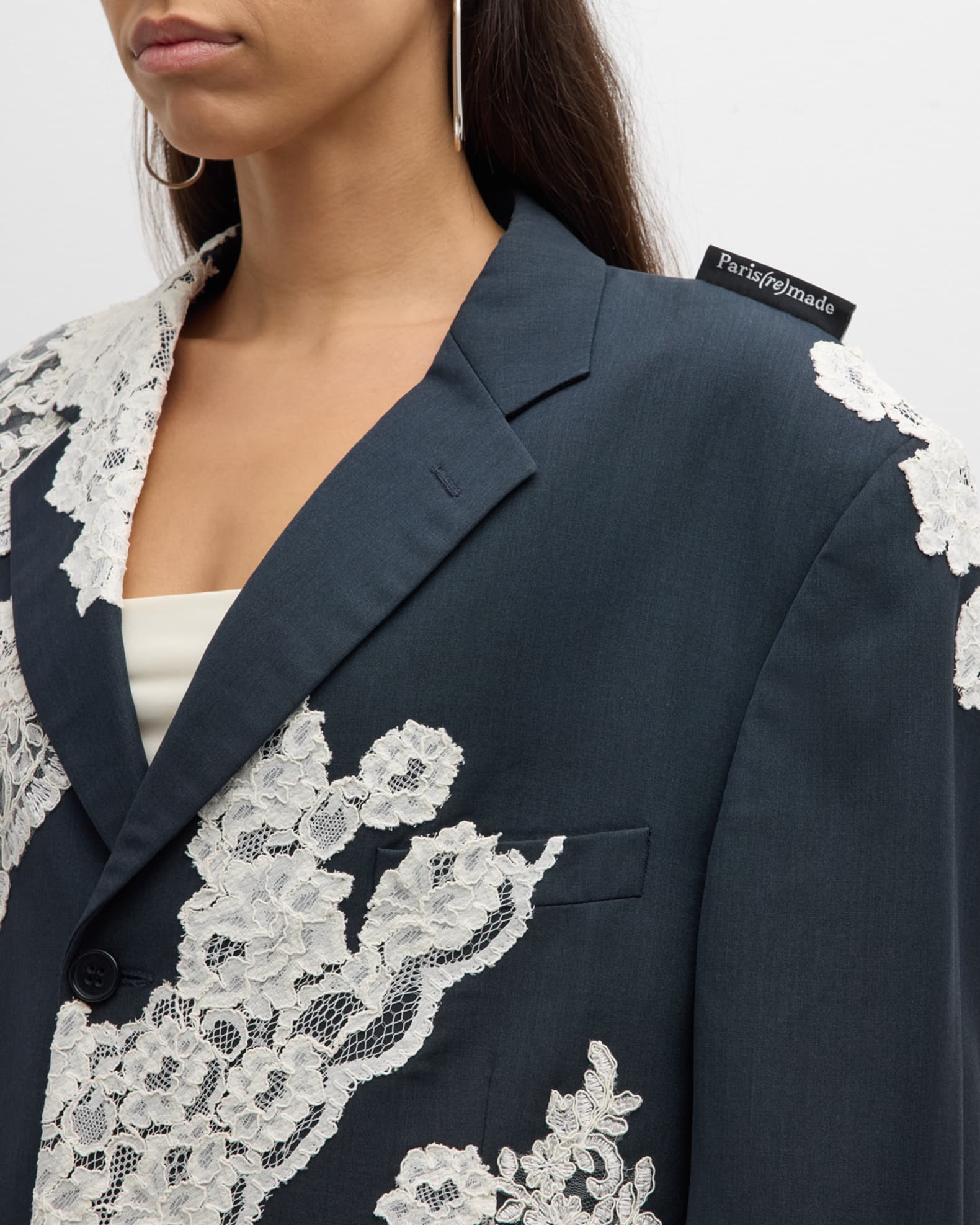 1/OFF One-Of-A-Kind Lace Blazer | Neiman Marcus