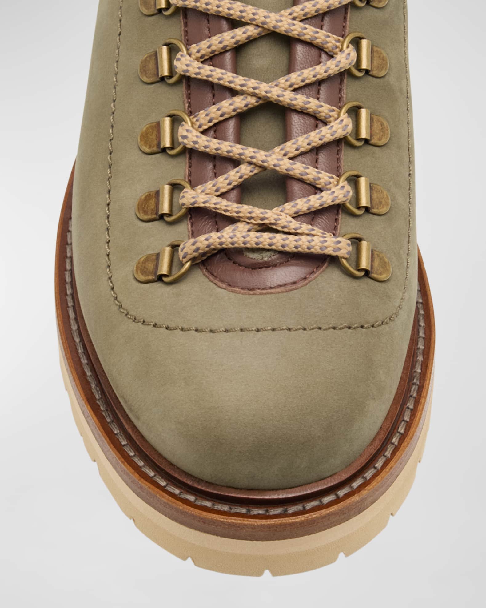 Brunello Cucinelli Men's Nubuck Alpine Hiking Boots | Neiman Marcus