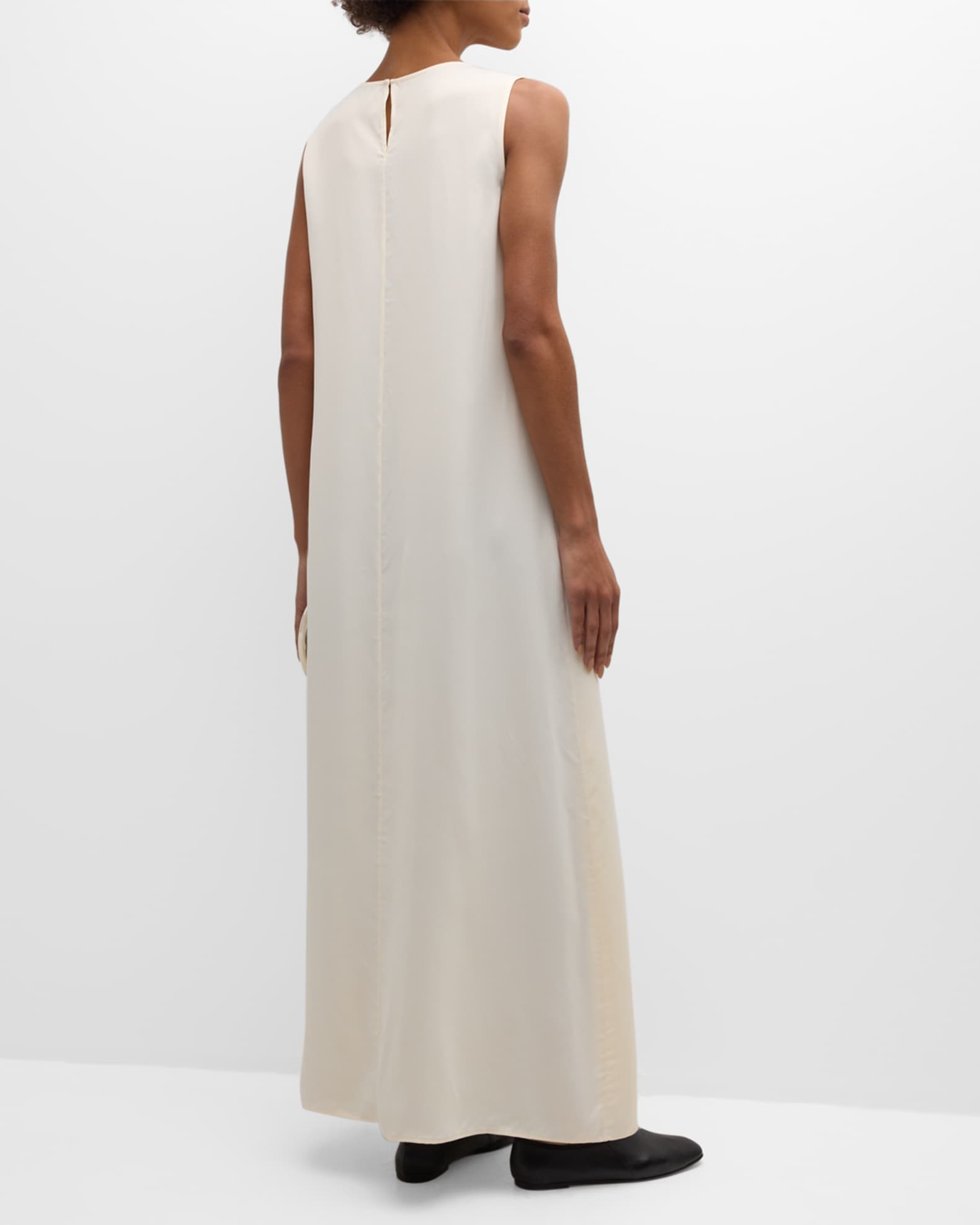 Rohe Sleeveless Fluid Satin Maxi Dress | Neiman Marcus