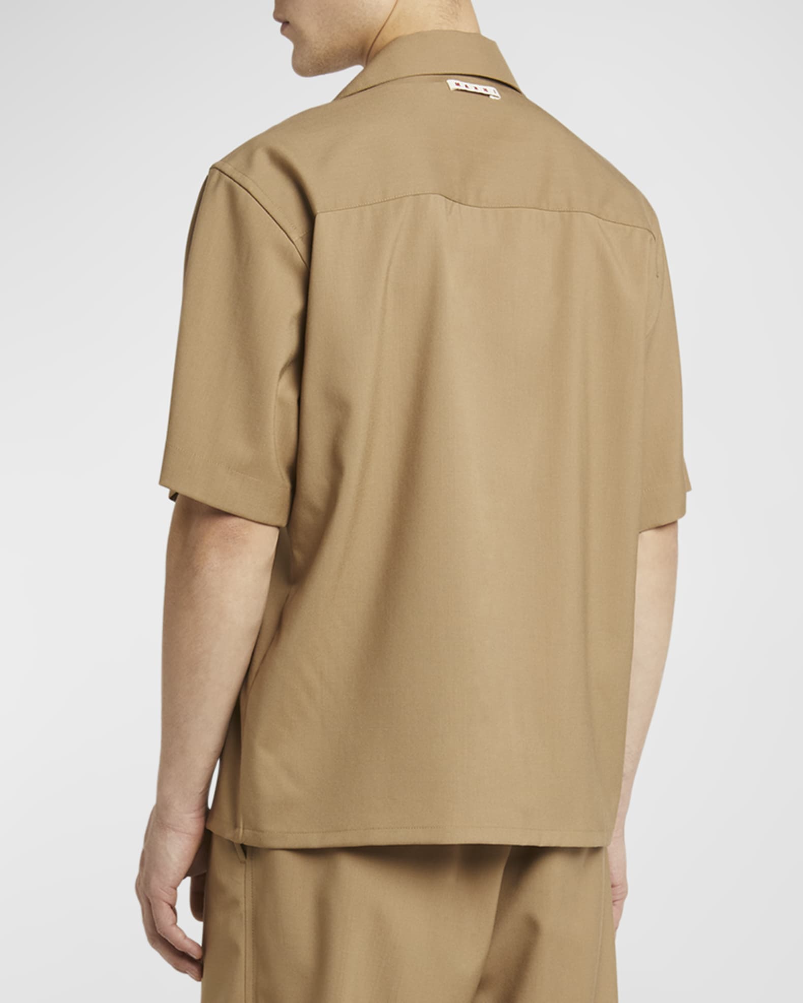 Marni Men's Wool Bowling Shirt | Neiman Marcus