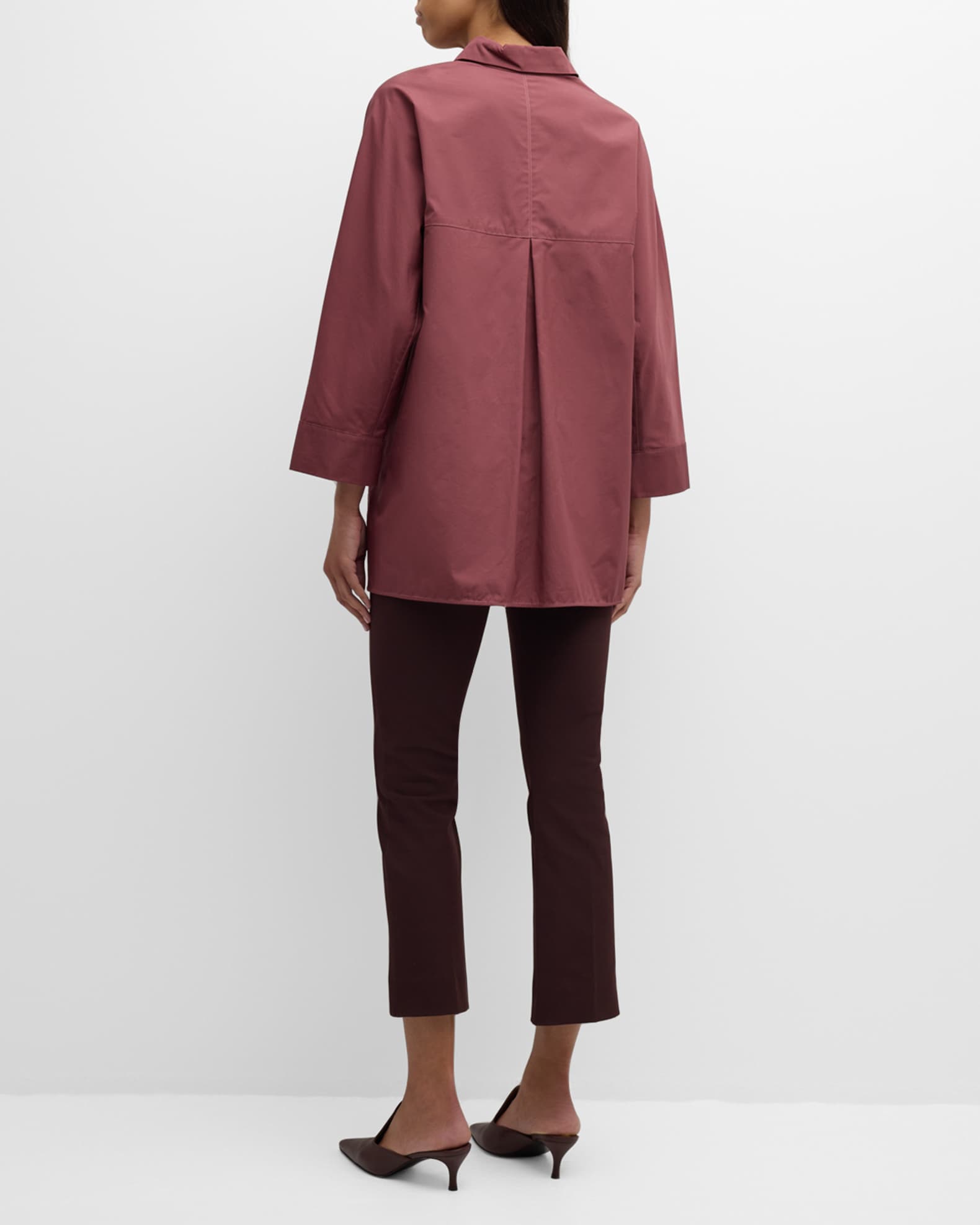 Max Mara Umanita Mid-Rise Kick Flare Crop Pants | Neiman Marcus