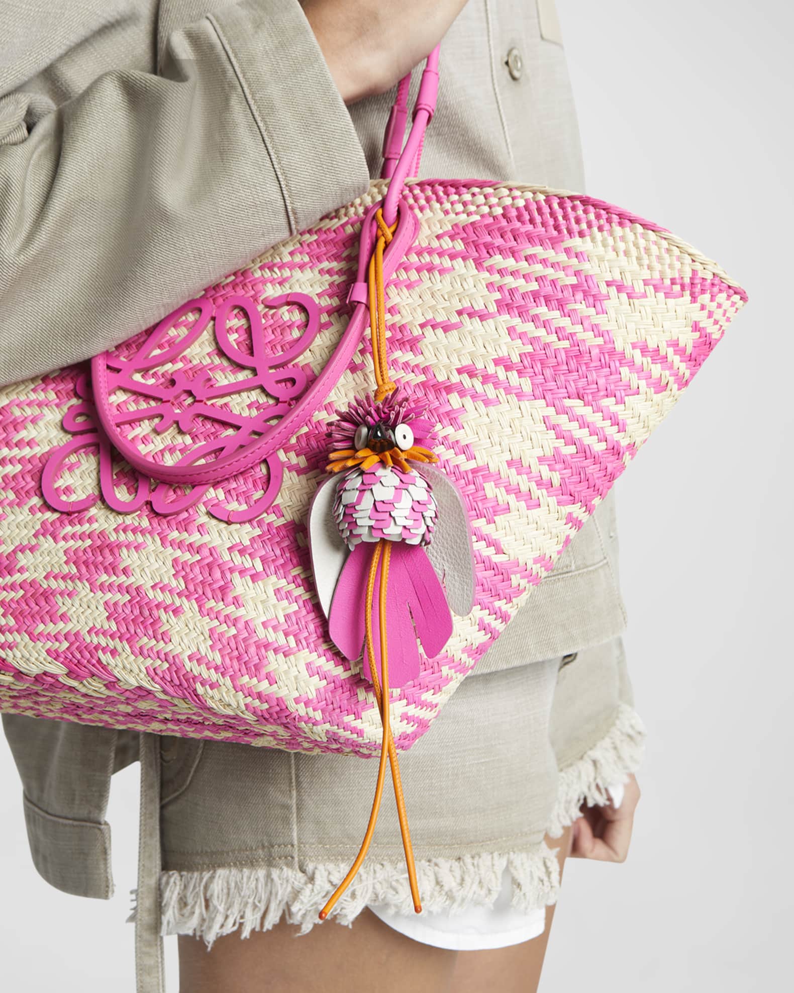 Loewe x Paula’s Ibiza Exotic Bird Charm in Leather | Neiman Marcus