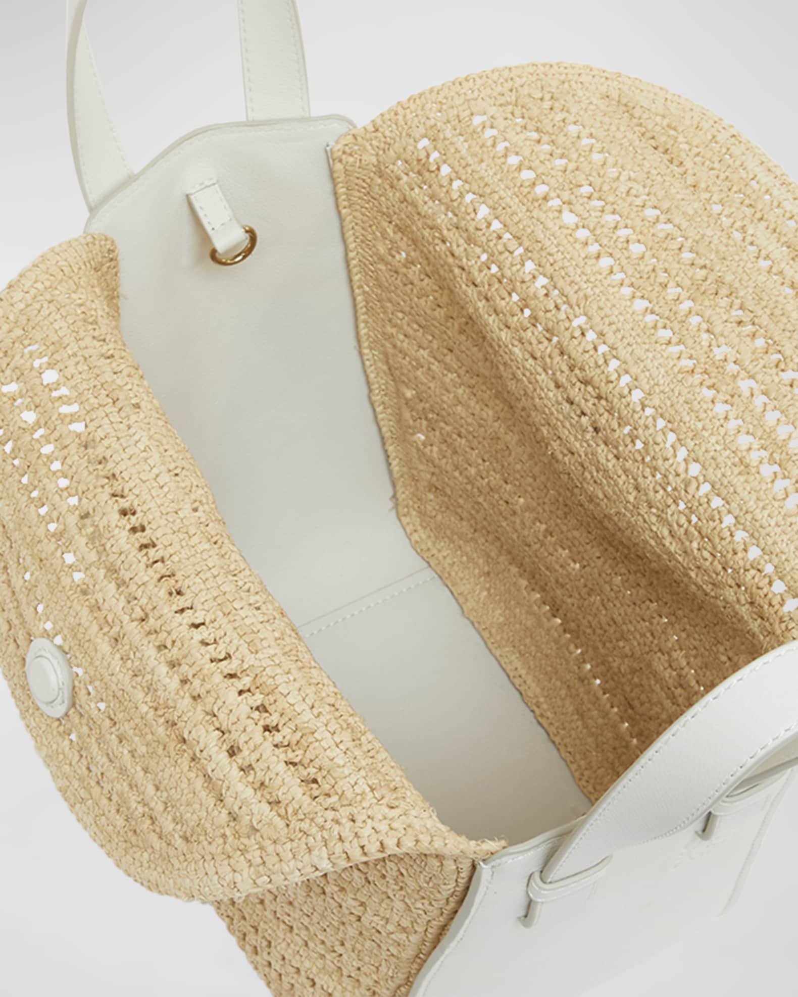 Loewe x Paula’s Ibiza Hammock Compact Top-Handle Bag in Raffia with ...