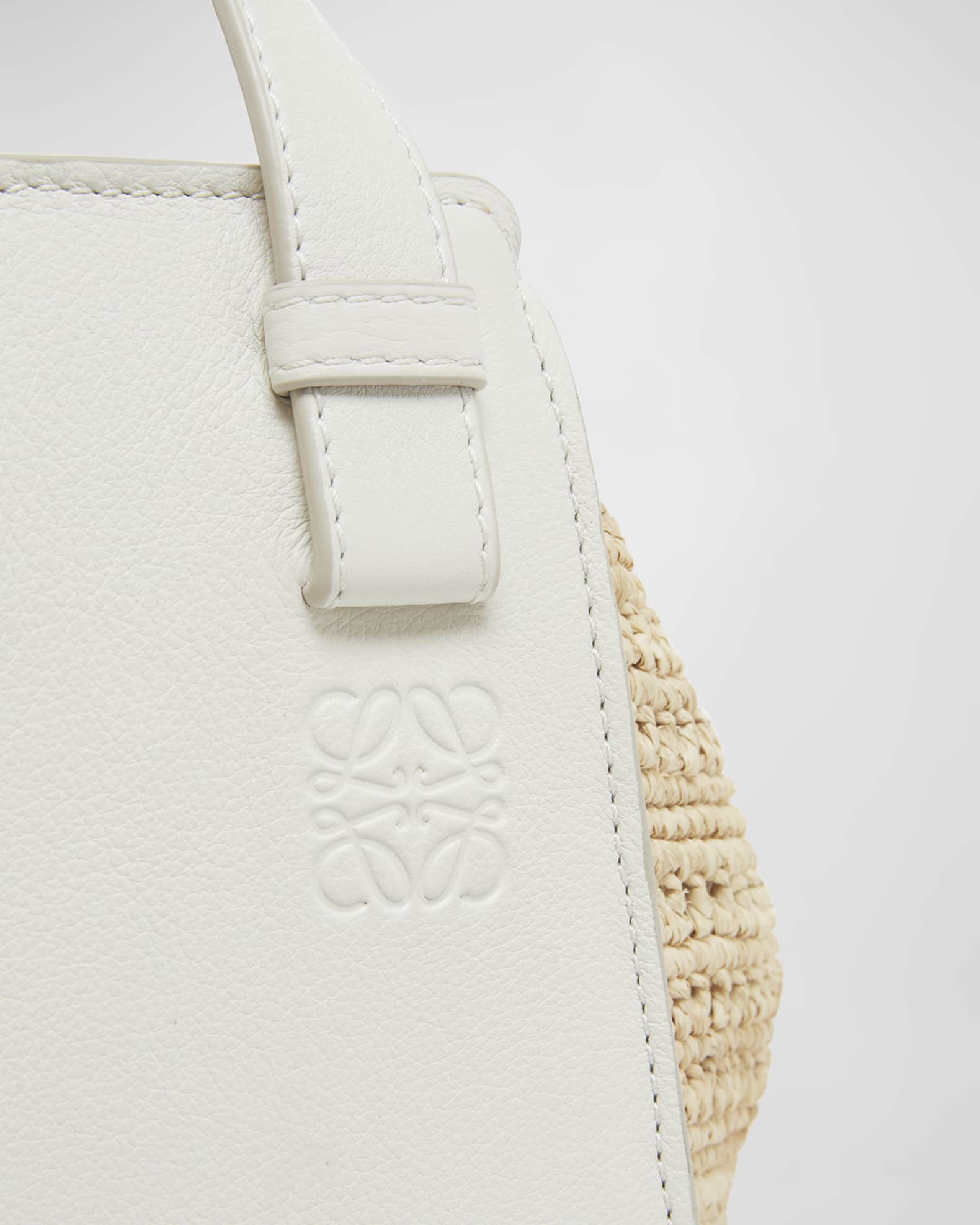 Loewe x Paula’s Ibiza Hammock Compact Top-Handle Bag in Raffia with ...