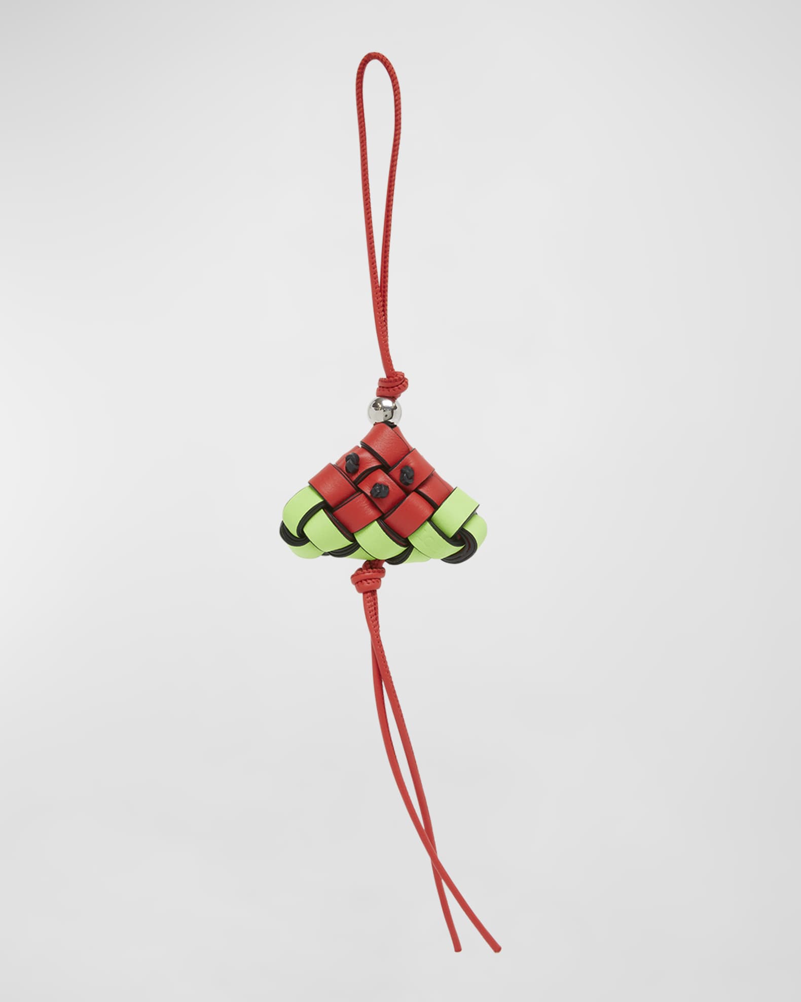 Loewe x Paula’s Ibiza Watermelon Woven Charm in Leather | Neiman Marcus