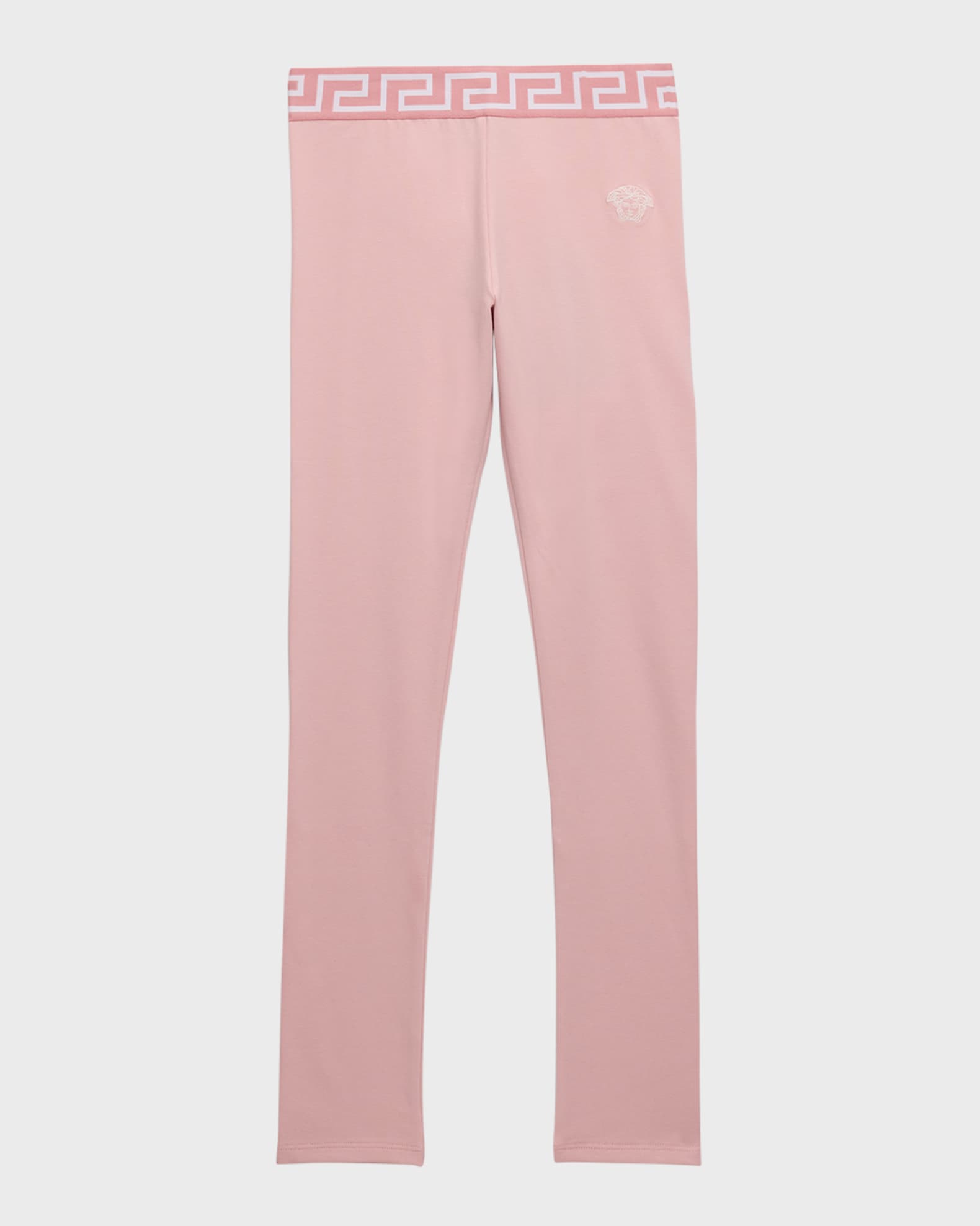 Versace Girl's Greca Border Active Leggings, Size 8-14 | Neiman Marcus