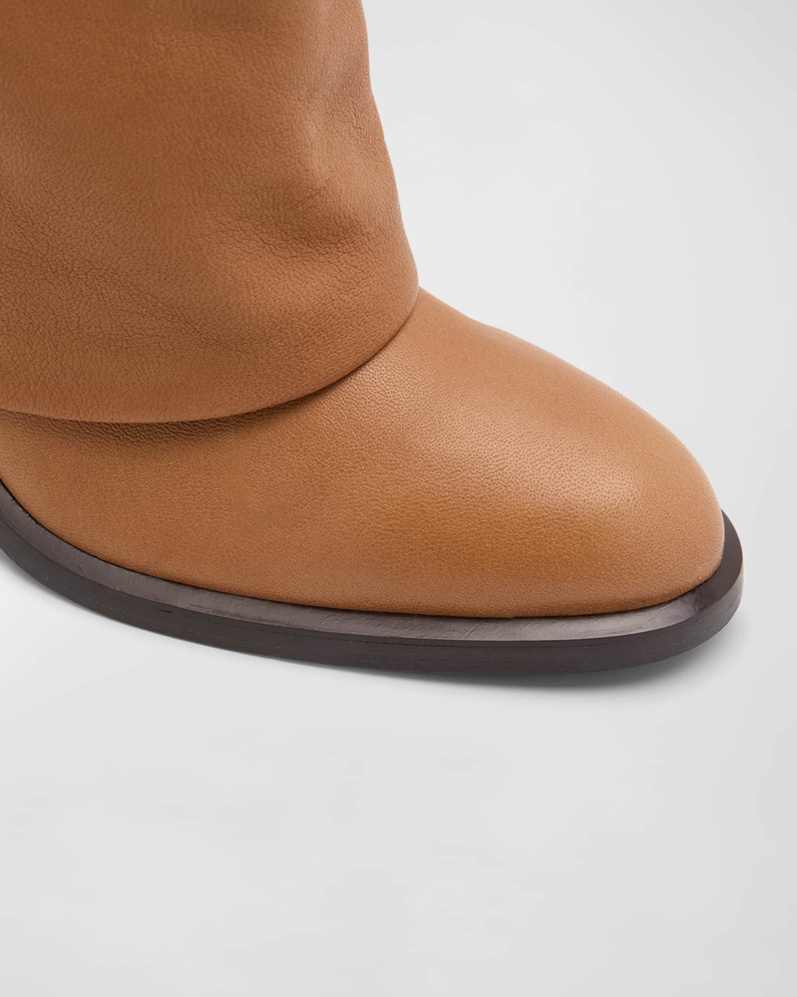See by Chloe Melia Lambskin Fold-over Collar Boots | Neiman Marcus