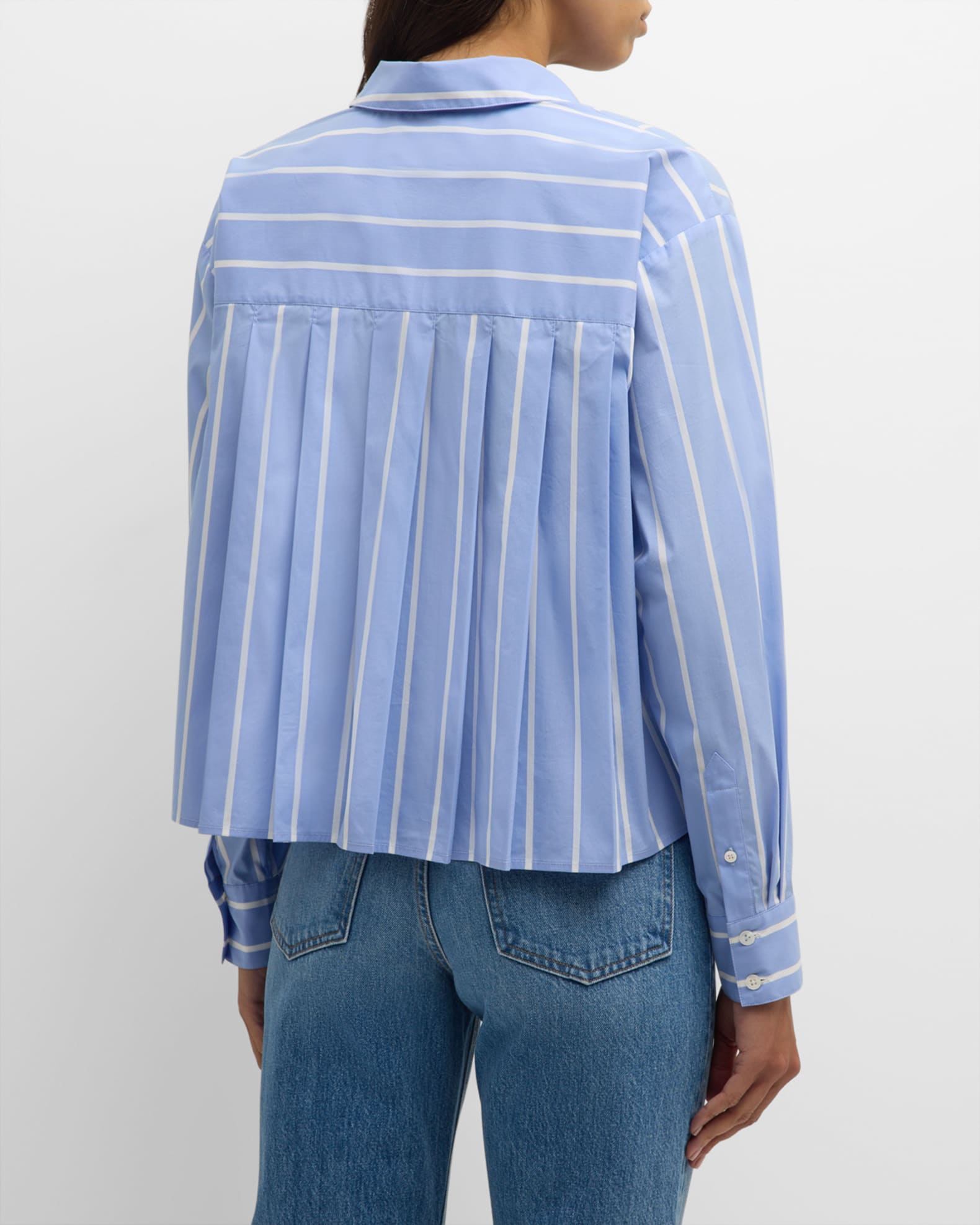 Veronica Beard Kinley Stripe Long-Sleeve Top | Neiman Marcus