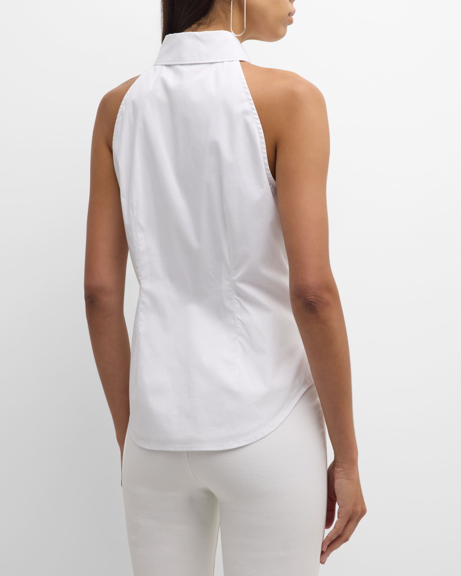 Veronica Beard Harper Sleeveless Button-Front Top | Neiman Marcus