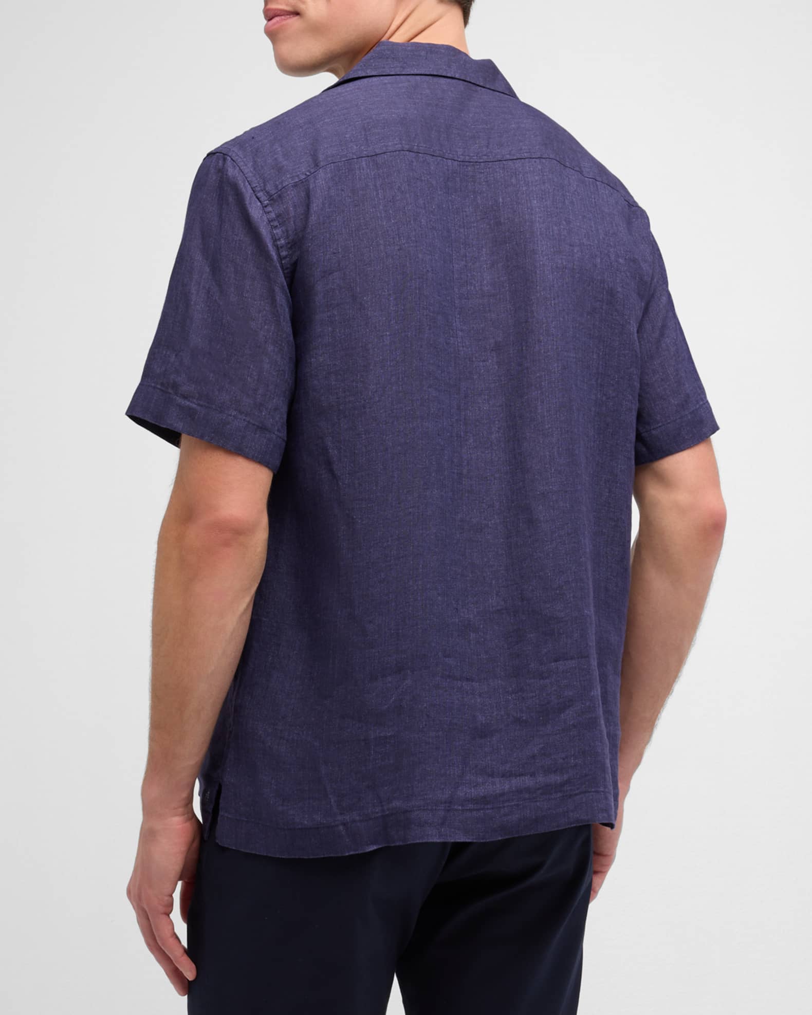 Frescobol Carioca Men's Angelo Linen Camp Shirt | Neiman Marcus