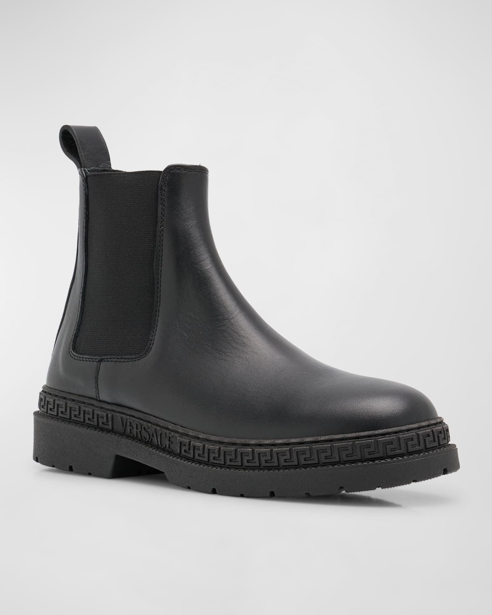 Versace Girl's Leather Chelsea Boots, Kids | Neiman Marcus