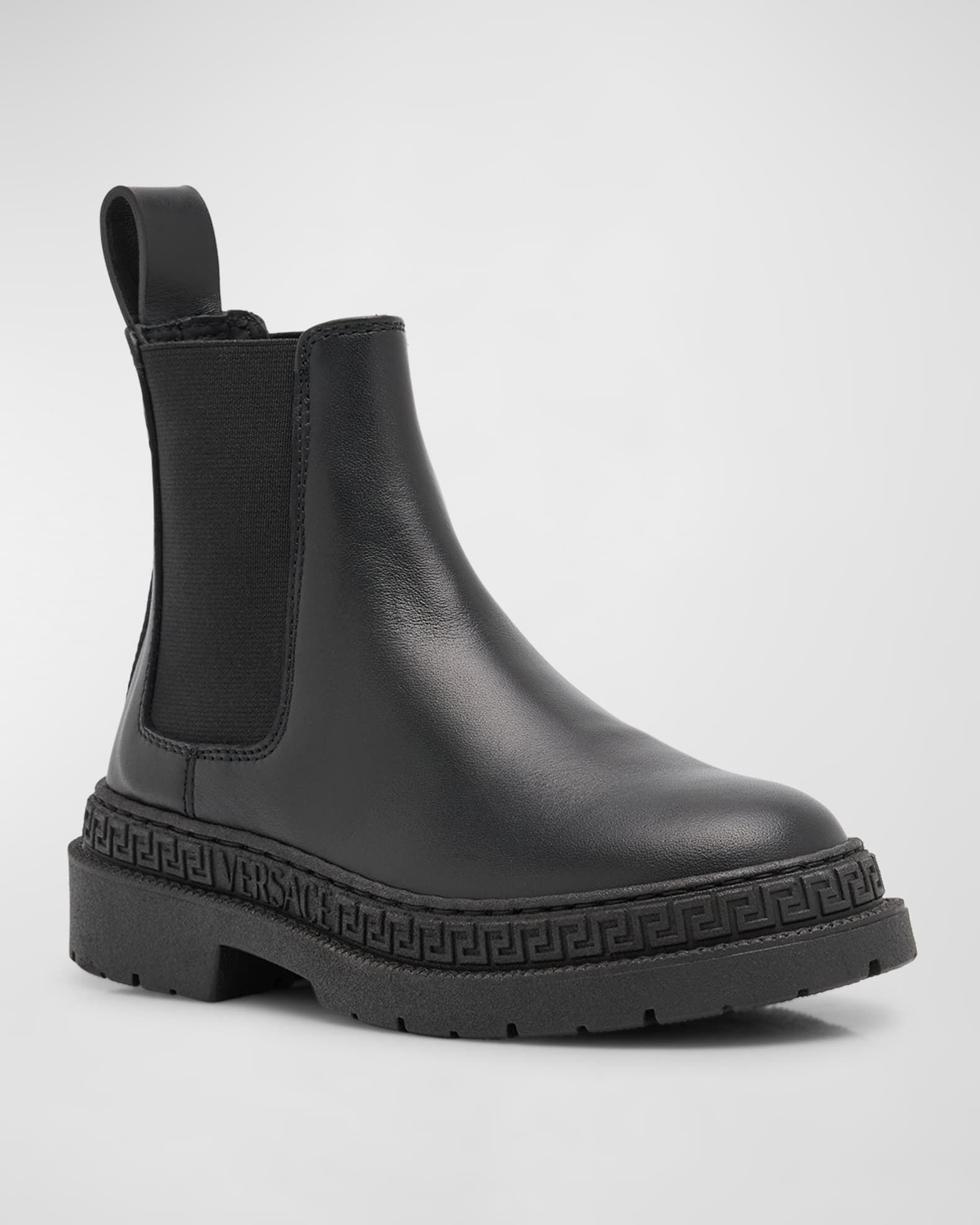 Girl's Chelsea Calf Leather Booties | Neiman Marcus
