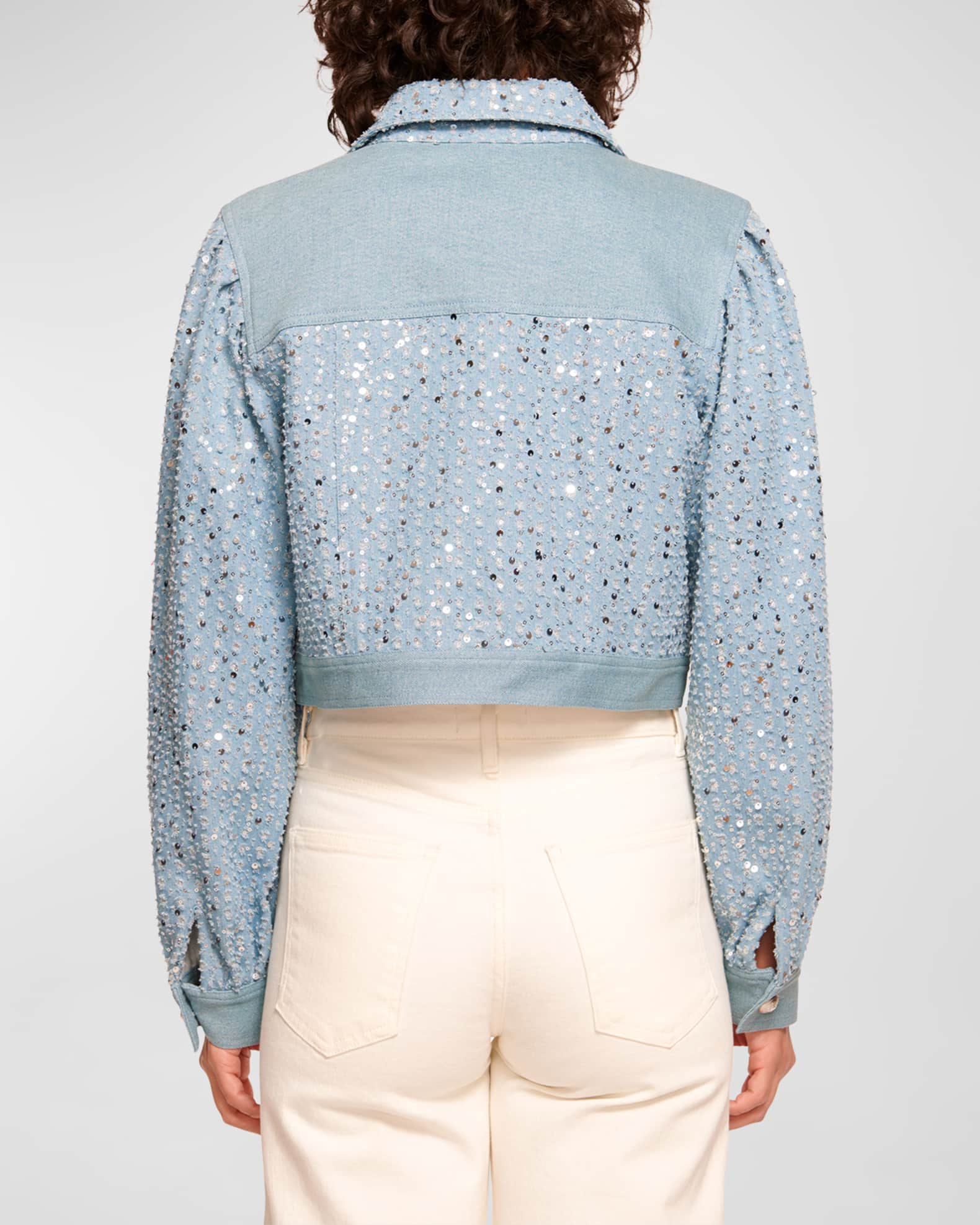 Ramy Brook Janet Sequined Denim Jacket | Neiman Marcus