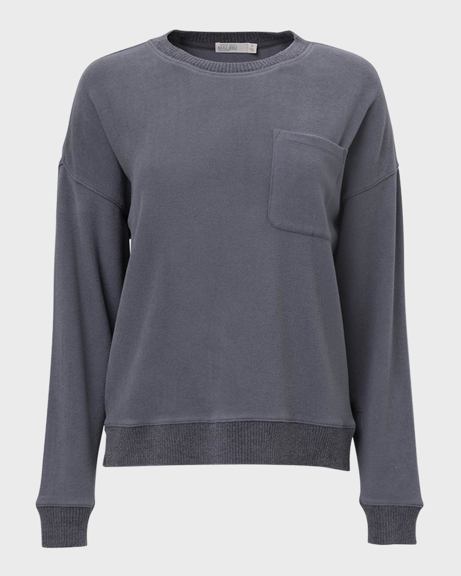 Barefoot Dreams Malibu Collection Brushed Fleece Pullover | Neiman Marcus
