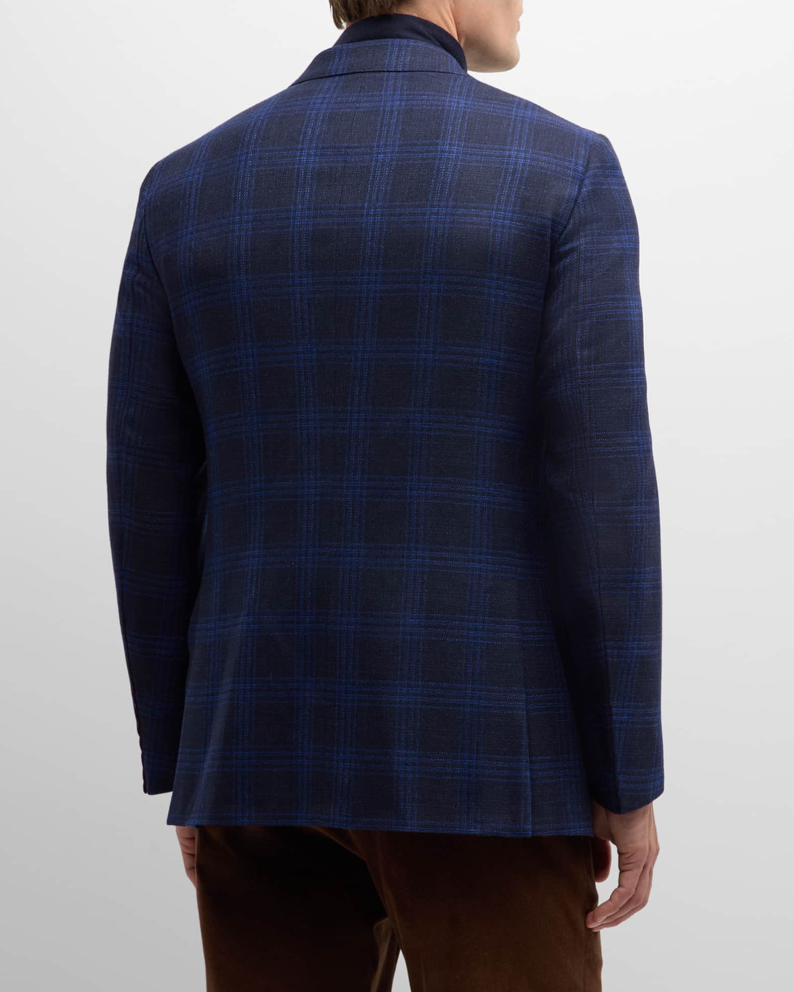 Isaia Men's Plaid Wool Sport Coat | Neiman Marcus