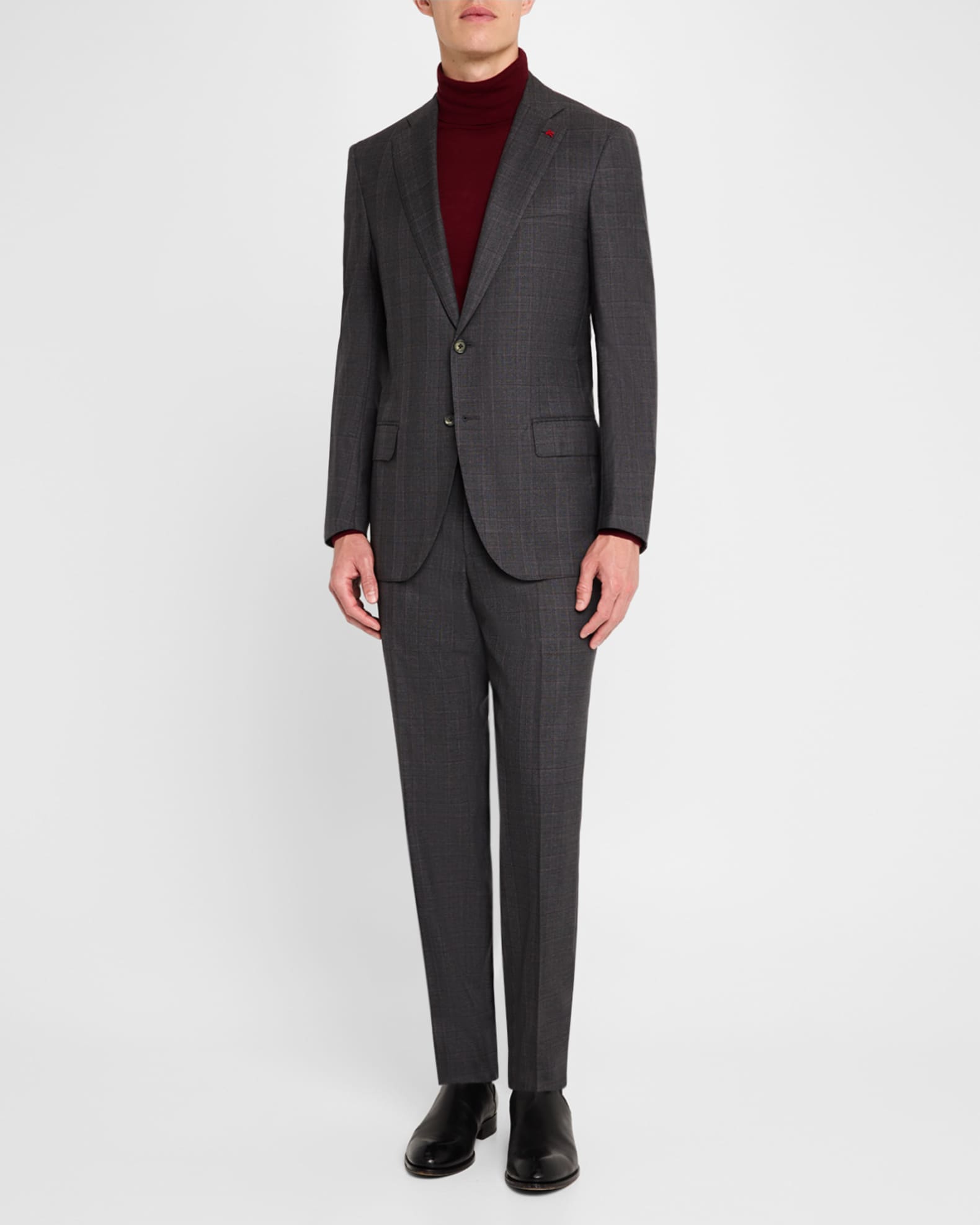 Isaia Men's Wool Plaid Suit | Neiman Marcus