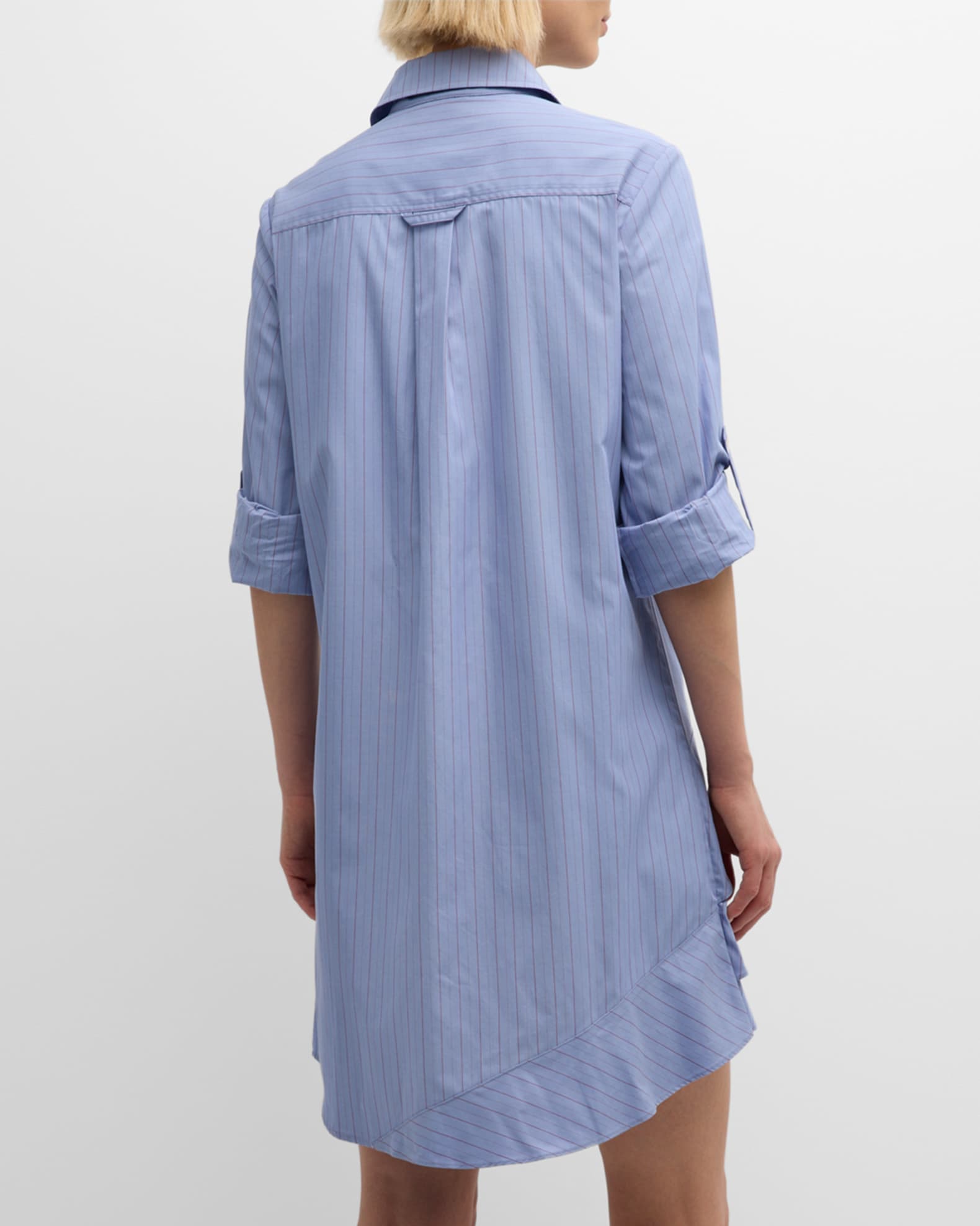 Finley Jenna Striped Ruffle Shirtdress | Neiman Marcus