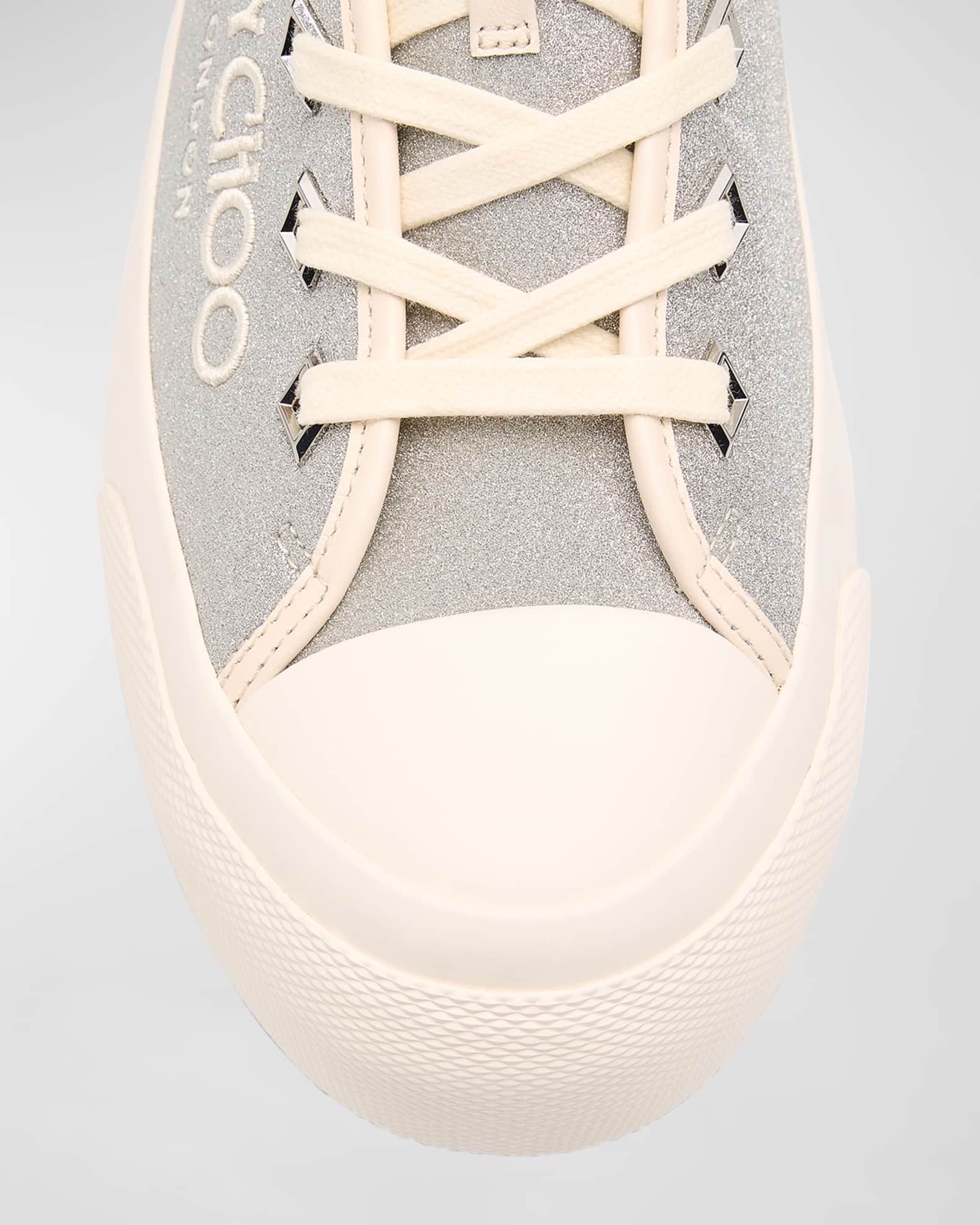 Jimmy Choo Palma Maxi Shimmer Low-Top Sneakers | Neiman Marcus