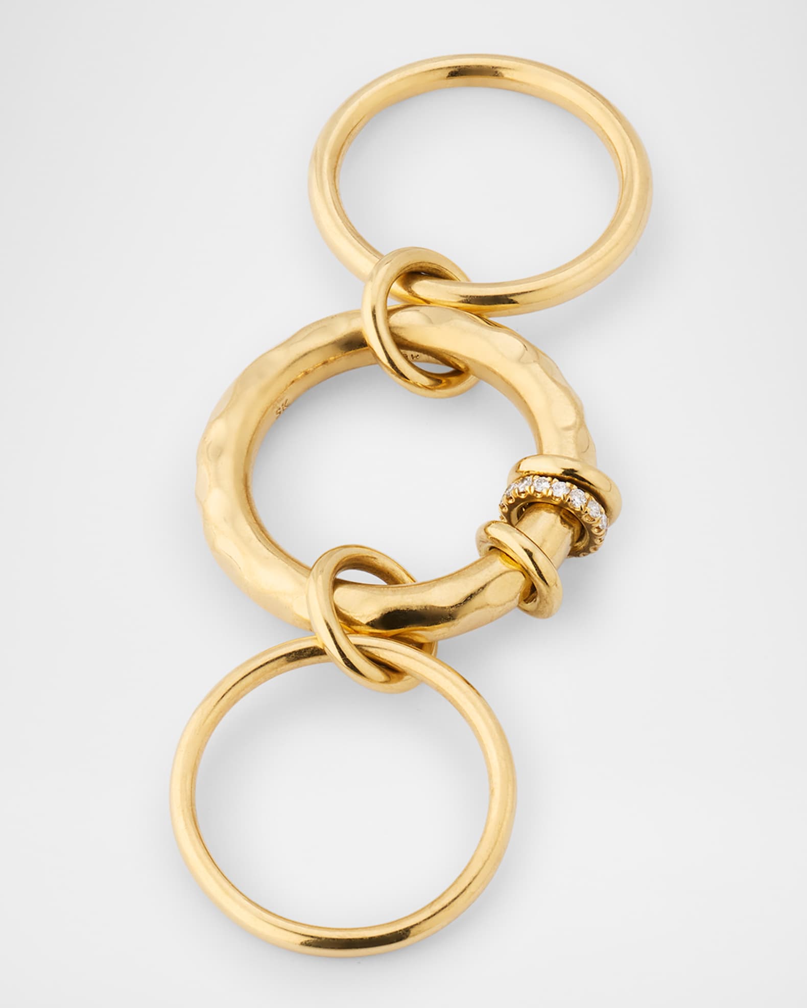 Spinelli Kilcollin 18K Yellow Gold Gemini YG Vulcan Ring with Diamonds ...