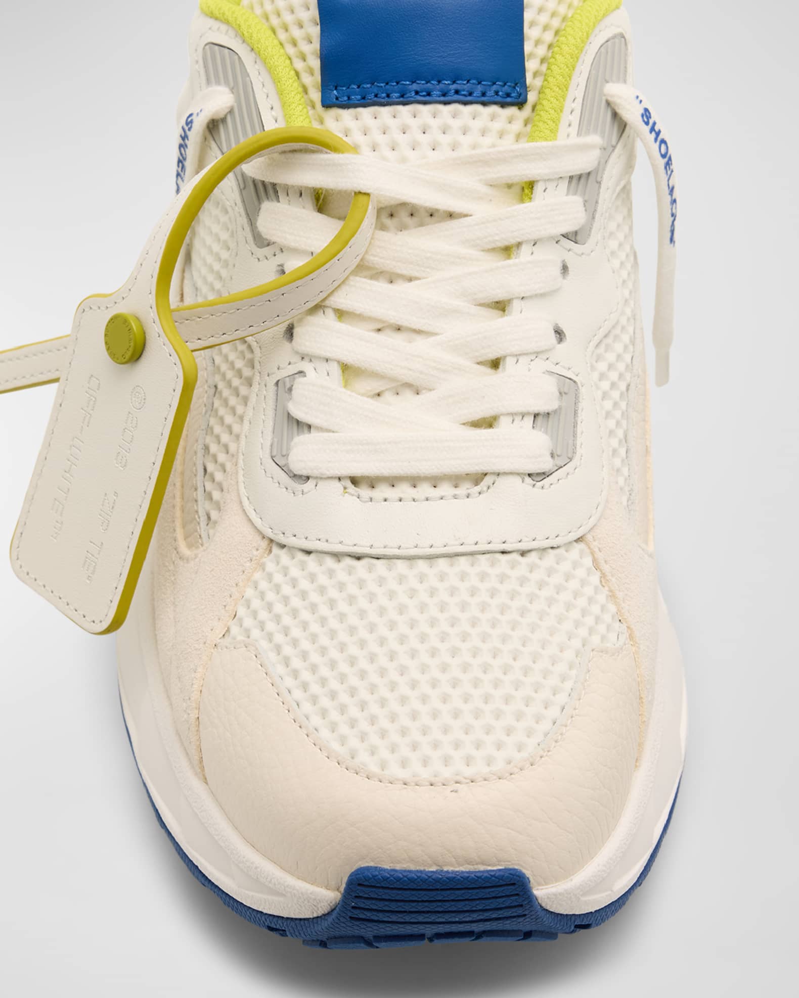 Off-White Kick Off Mesh Colorblock Runner Sneakers | Neiman Marcus