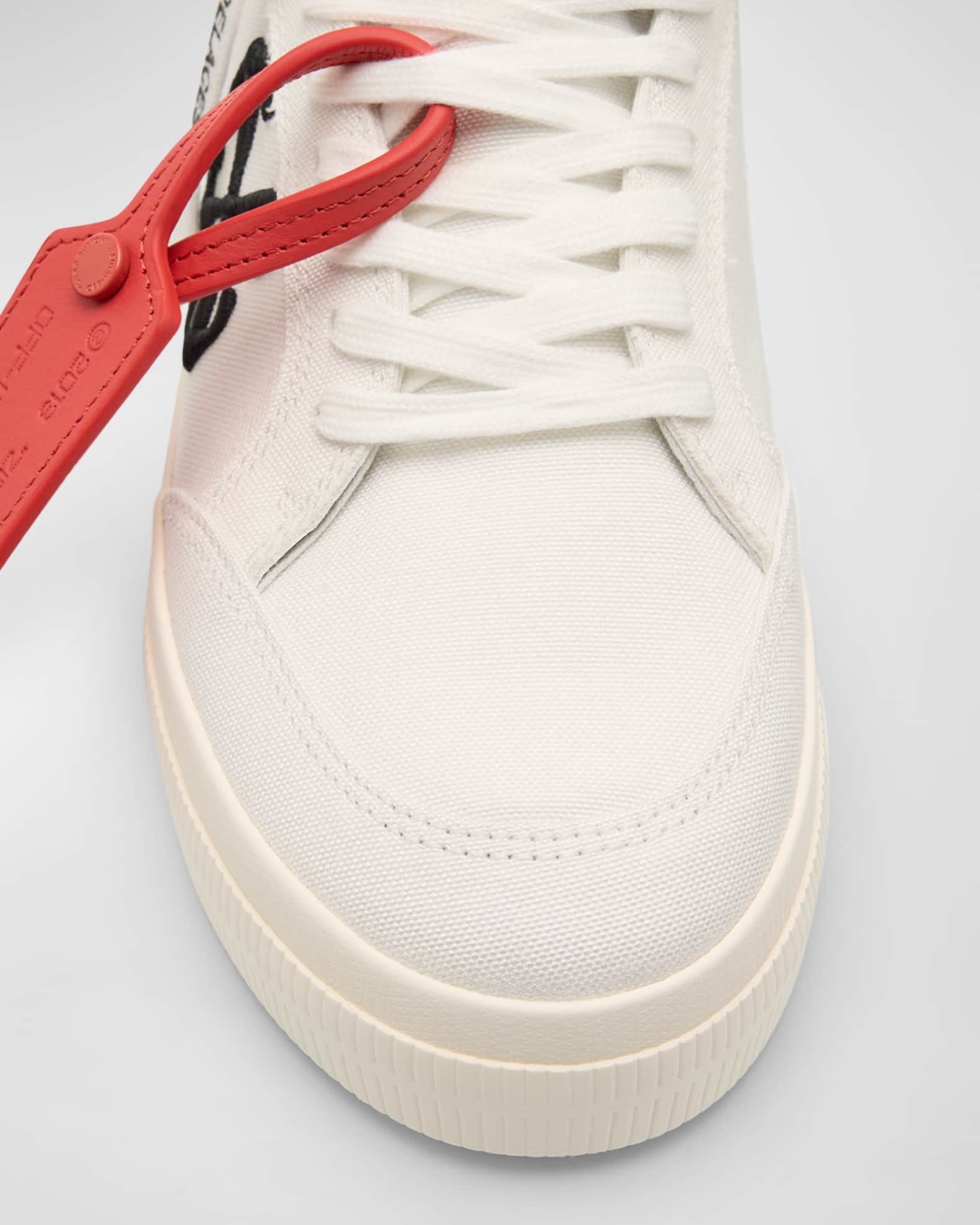 Off-White Vulcanized Canvas Low-Top Sneakers | Neiman Marcus