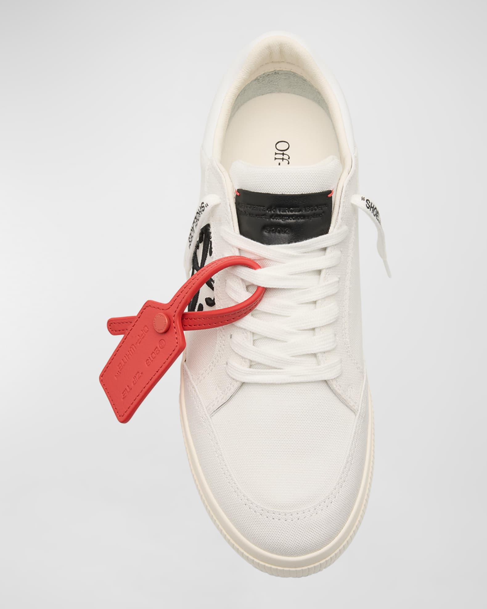 Off-White Vulcanized Canvas Low-Top Sneakers | Neiman Marcus