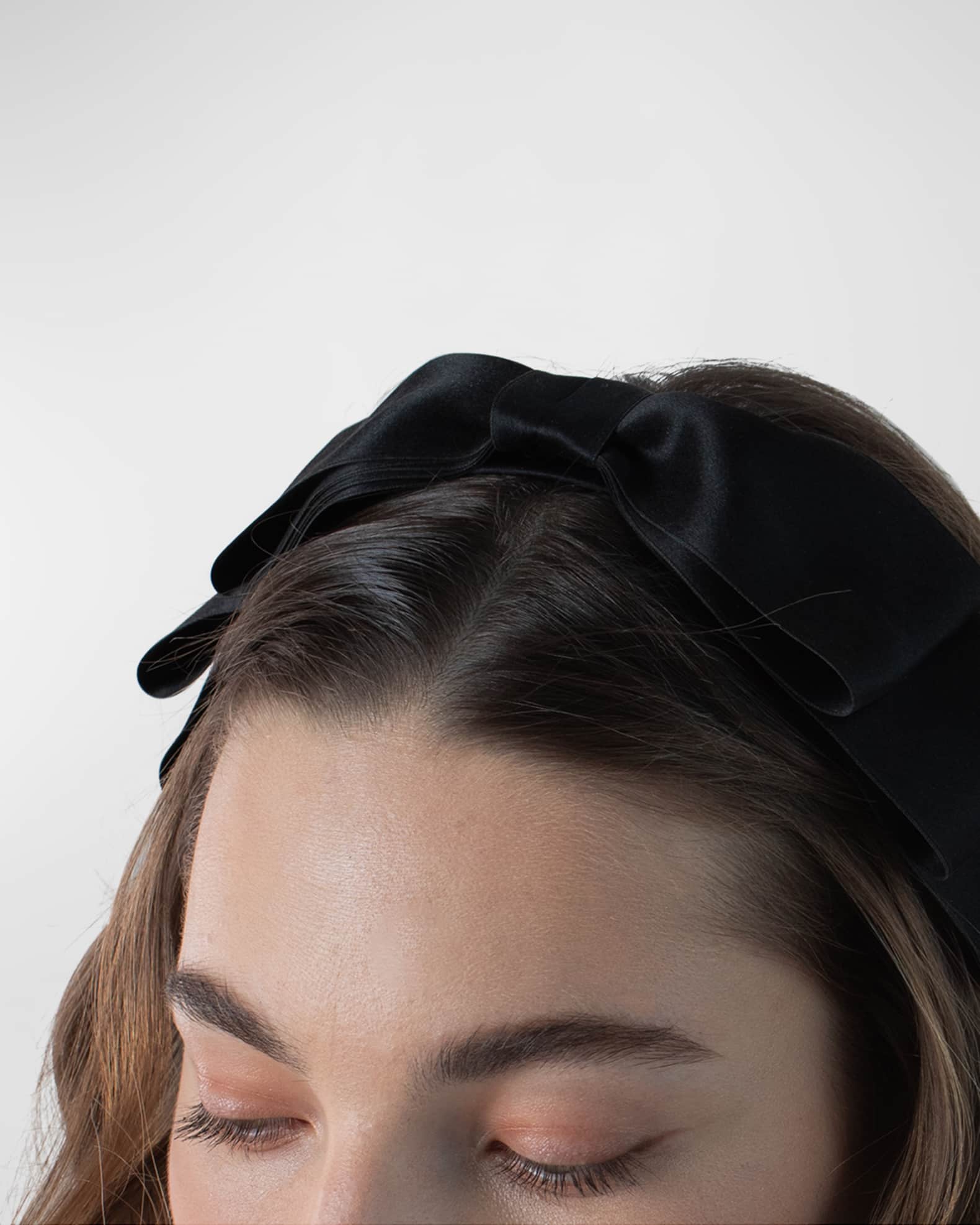 Jennifer Behr Karina Bow Satin Headband | Neiman Marcus