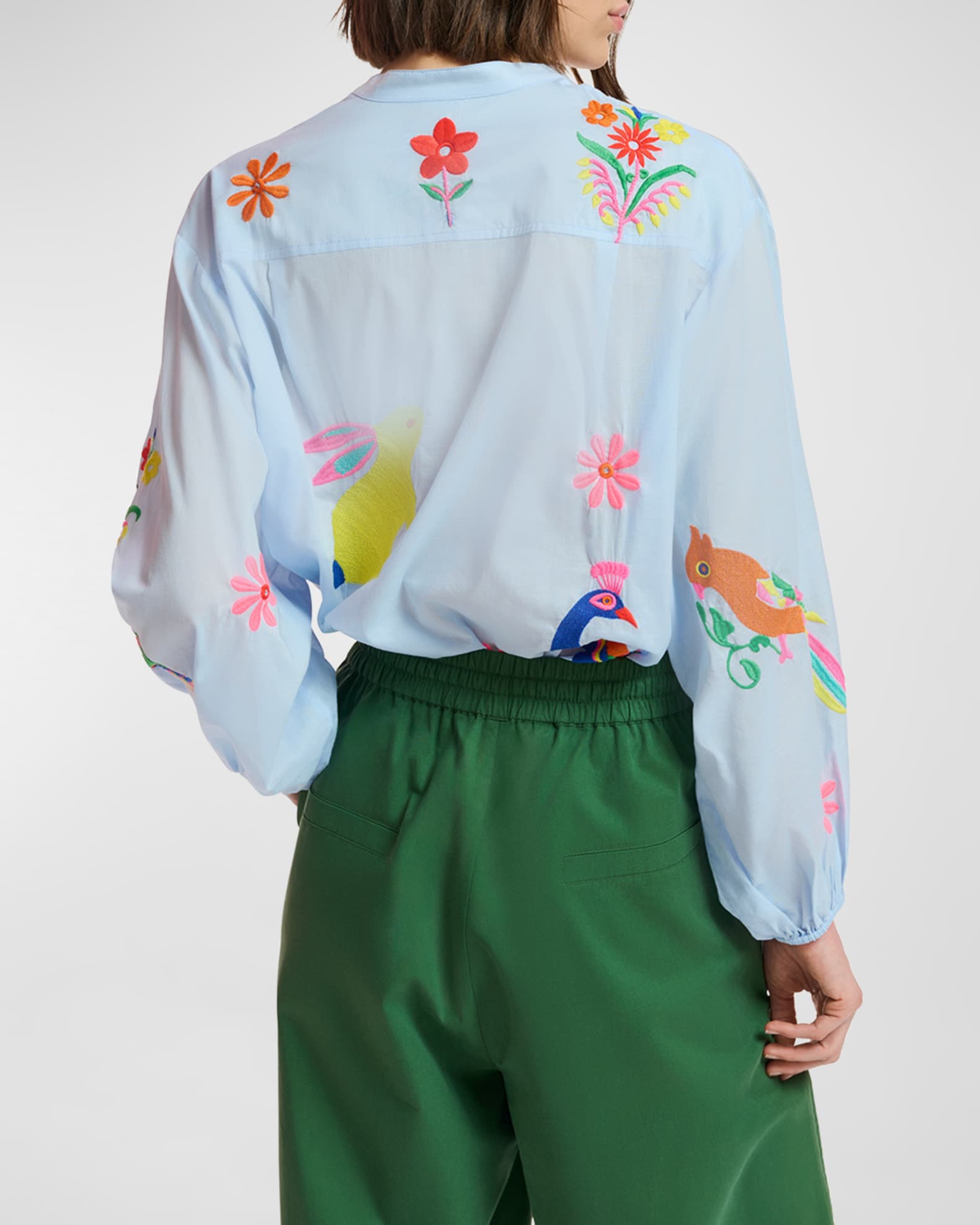 Essentiel Antwerp Felhi Multicolor Embroidered Organic Cotton Button ...