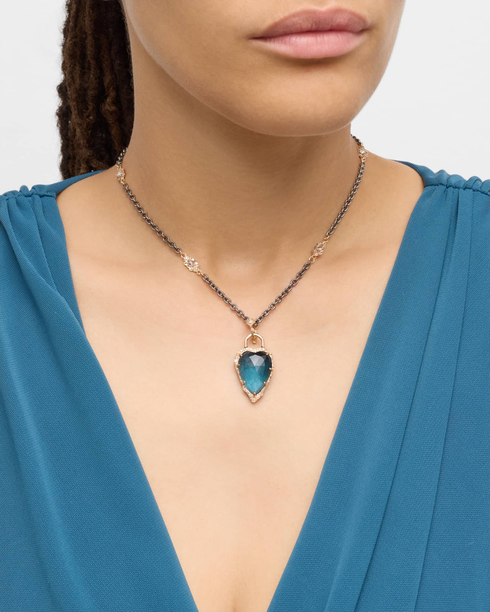 Armenta Blue Topaz Heart Enhancer | Neiman Marcus