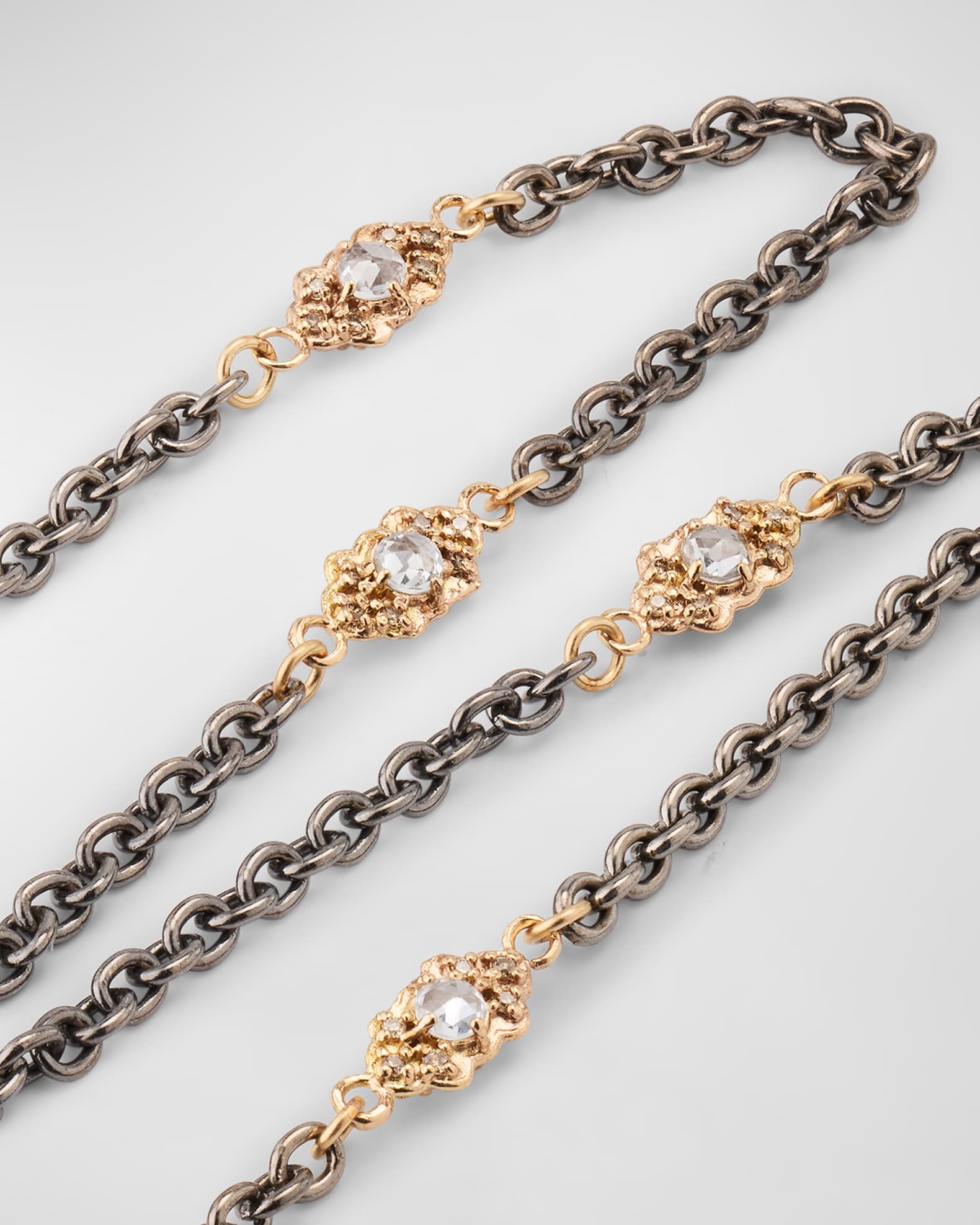 Armenta Alternating Diamond Scroll Necklace | Neiman Marcus