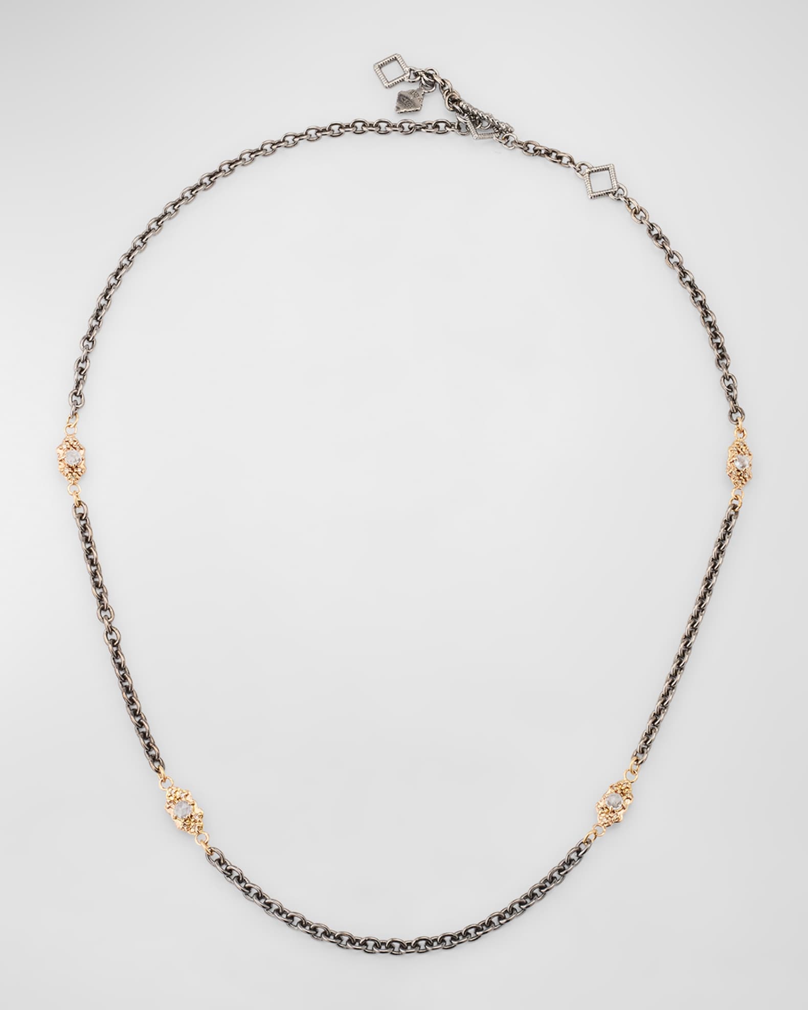 Armenta Alternating Diamond Scroll Necklace | Neiman Marcus