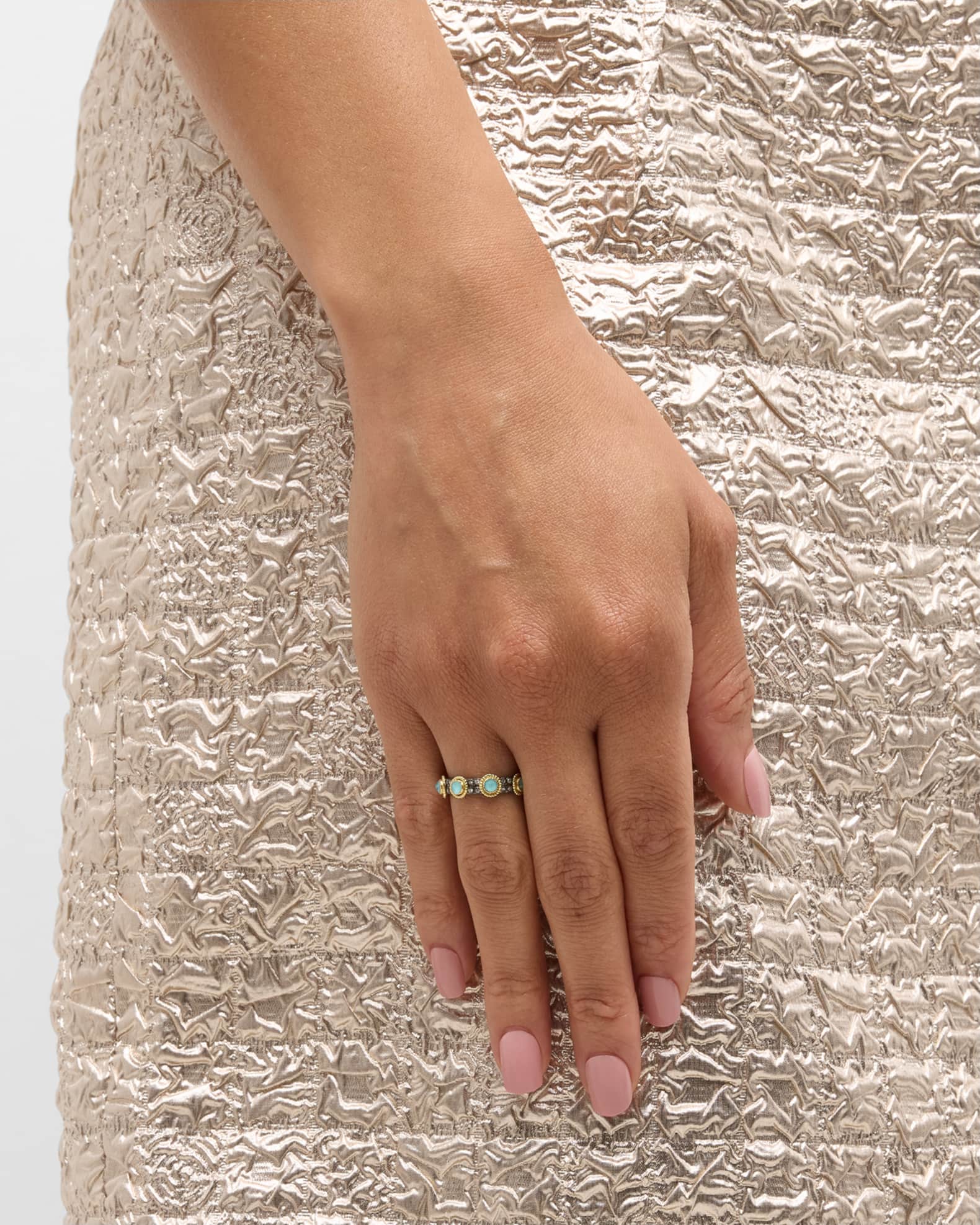 Armenta Turquoise Doublet Stack Band Ring | Neiman Marcus