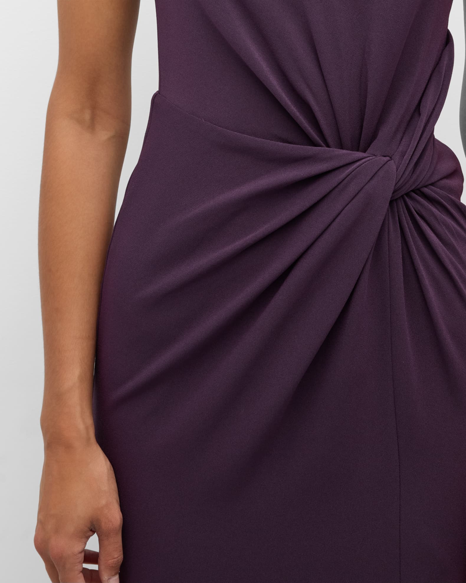 Roland Mouret One-Shoulder Twisted Satin Crepe Gown | Neiman Marcus