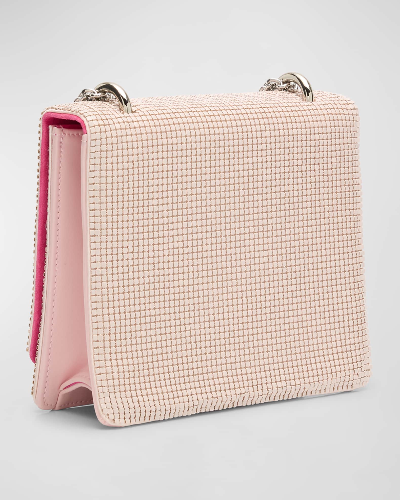 Whiting & Davis Mesh Embellished Chain Crossbody Bag | Neiman Marcus