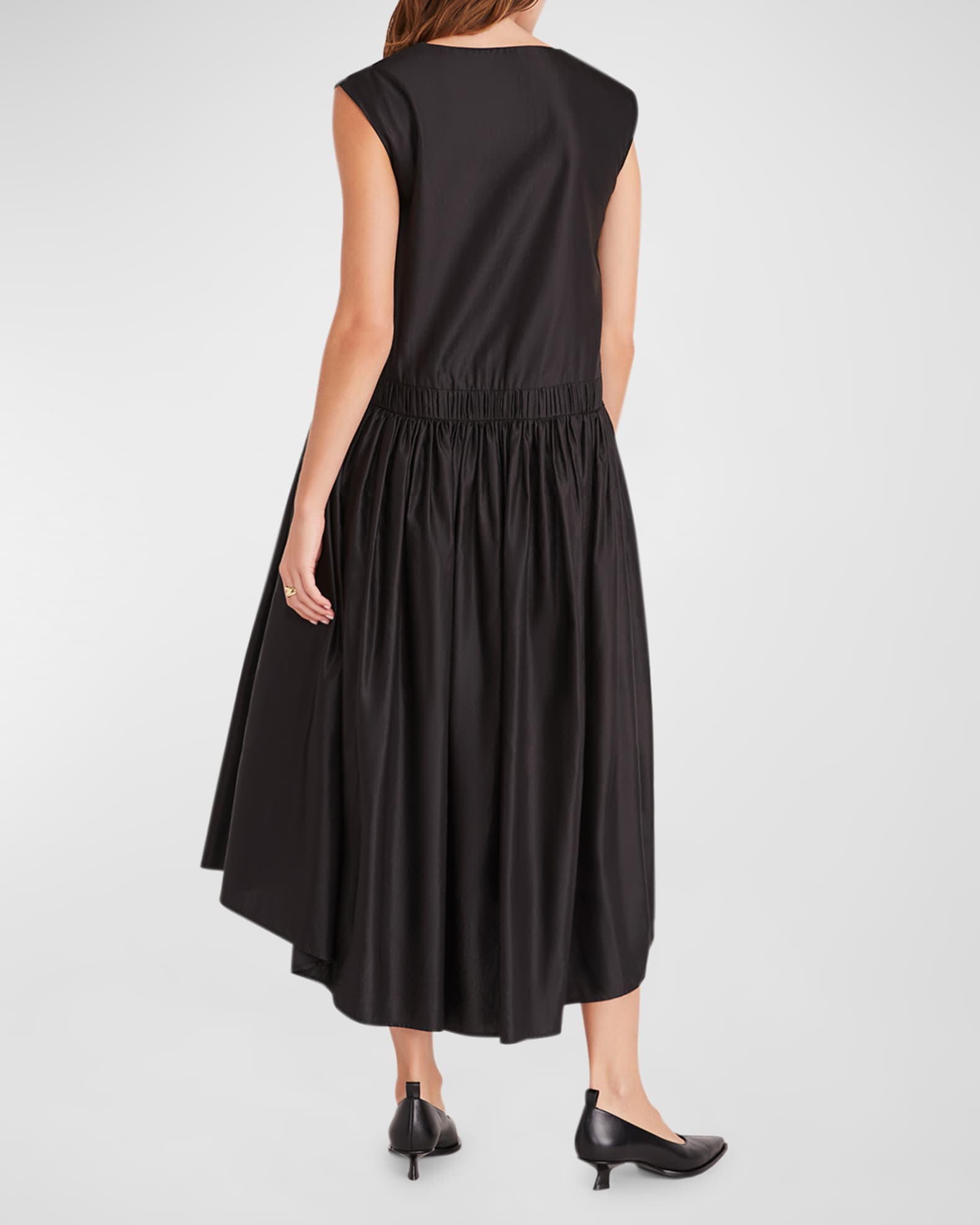 Merlette Glarus Sleeveless Smocked Midi Dress | Neiman Marcus