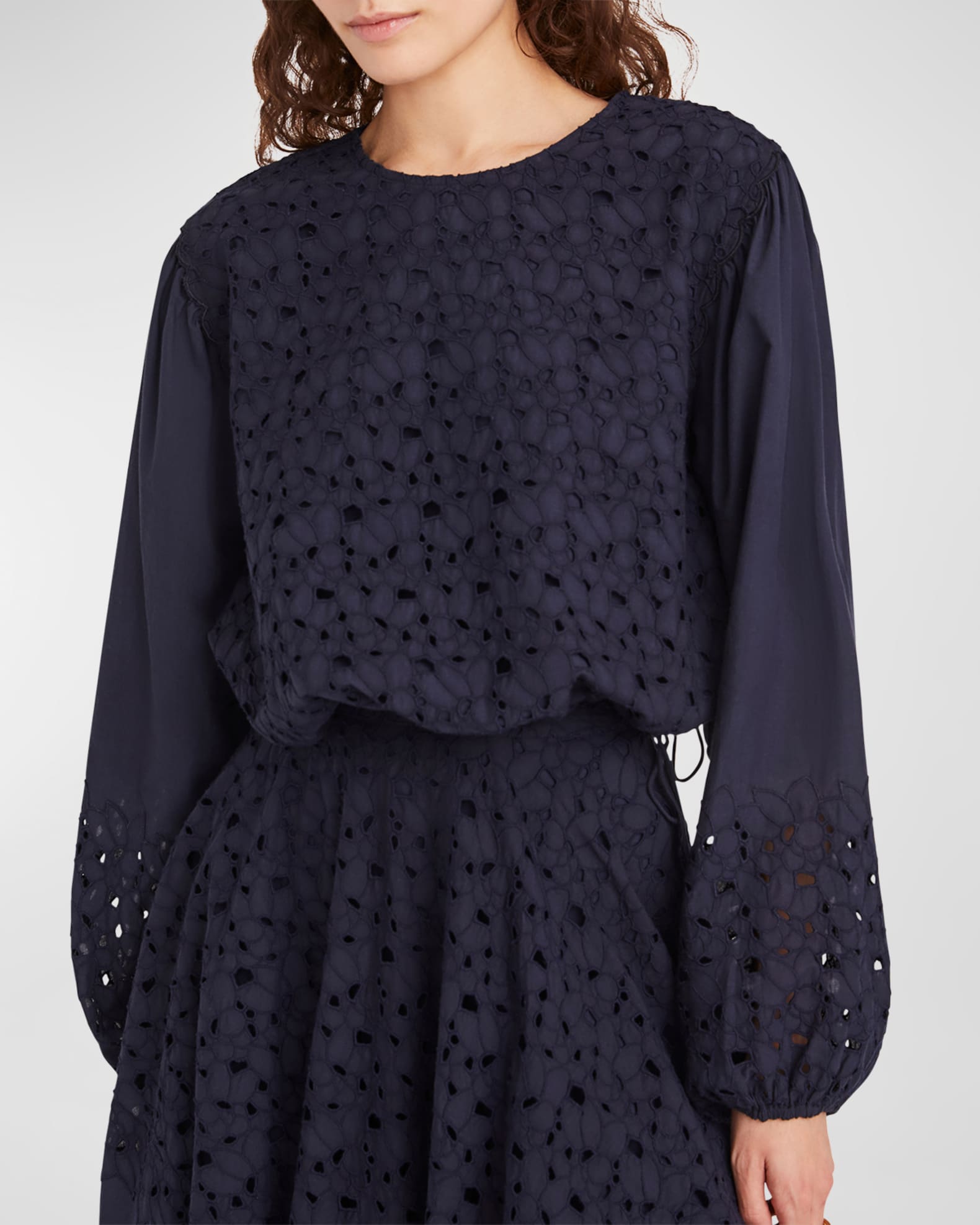 Merlette Linden Eyelet Embroidered Cotton Top | Neiman Marcus