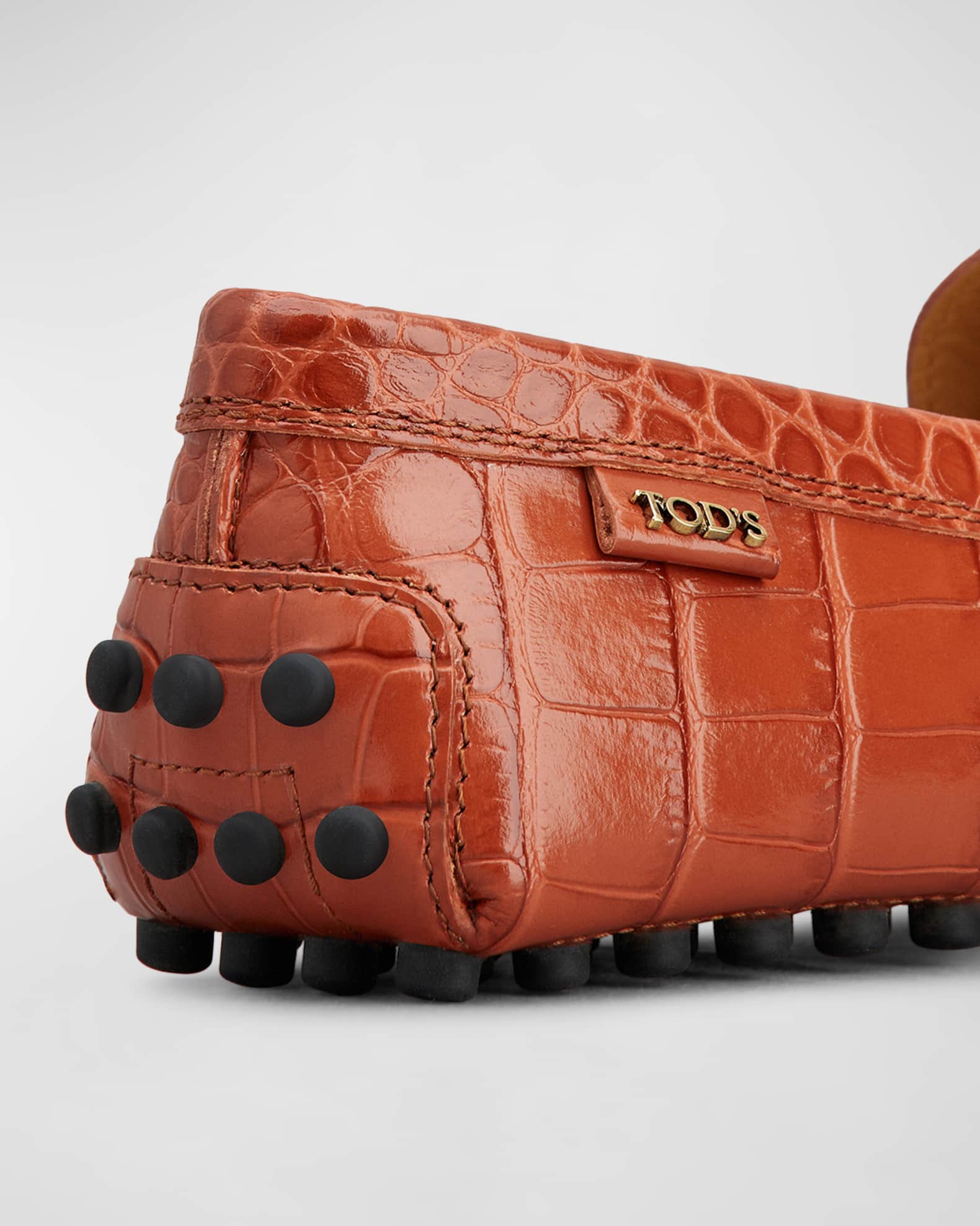 Tod's Gommino Croco Penny Driver Loafers | Neiman Marcus