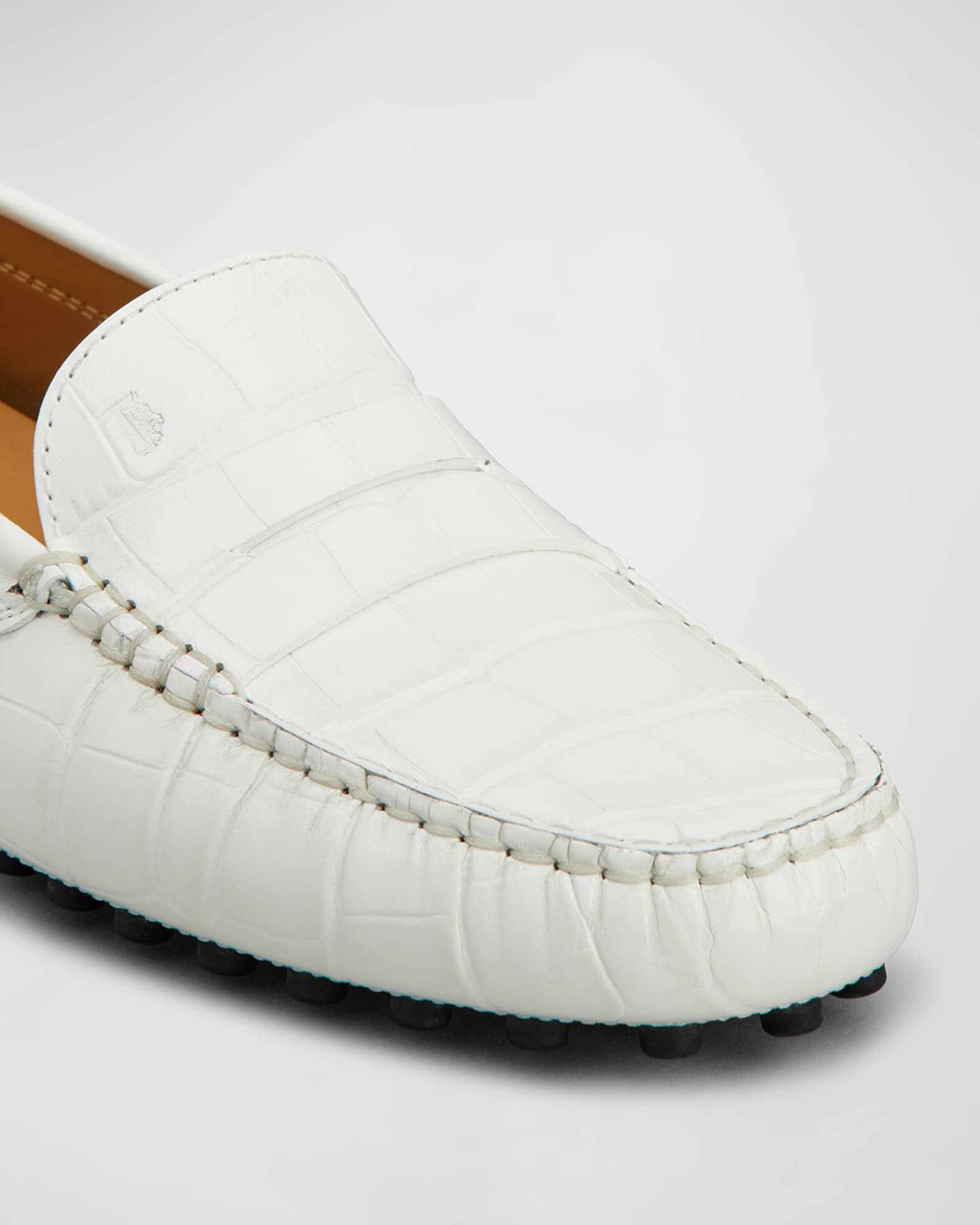Tod's Gommino Croco Penny Driver Loafers | Neiman Marcus