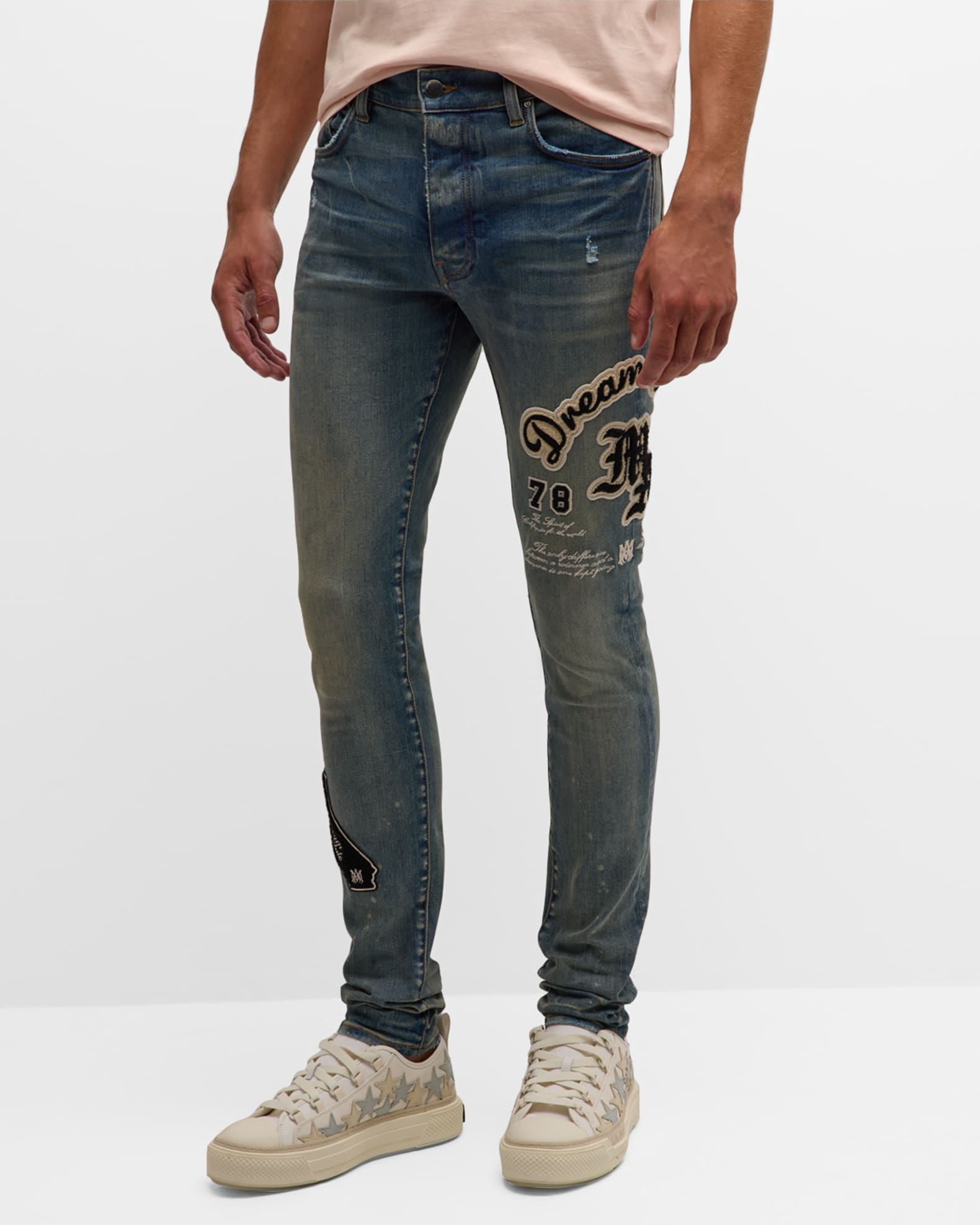 Amiri Men's Dream Team Skinny Jeans | Neiman Marcus
