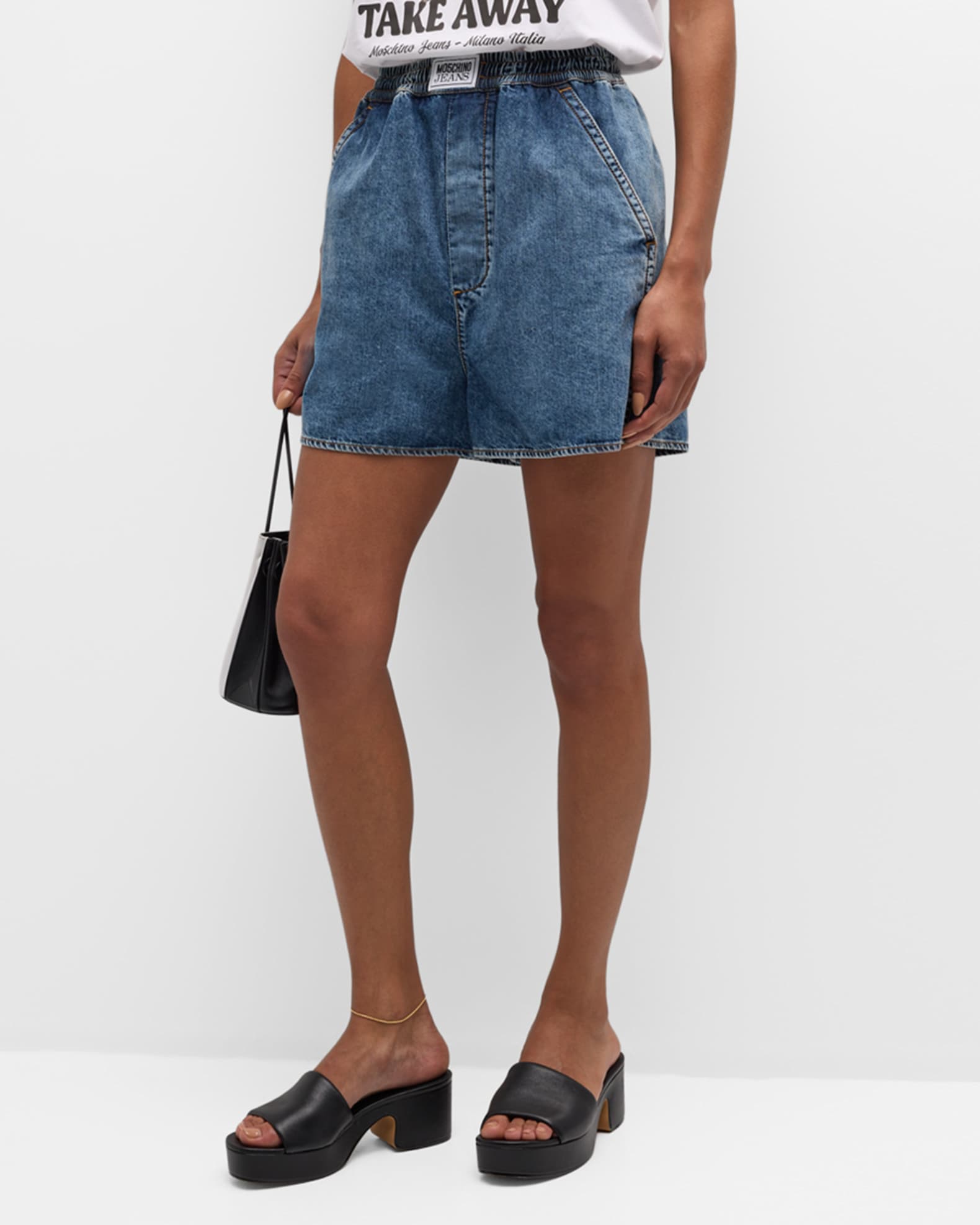 Moschino Jeans Denim Boxer Shorts | Neiman Marcus
