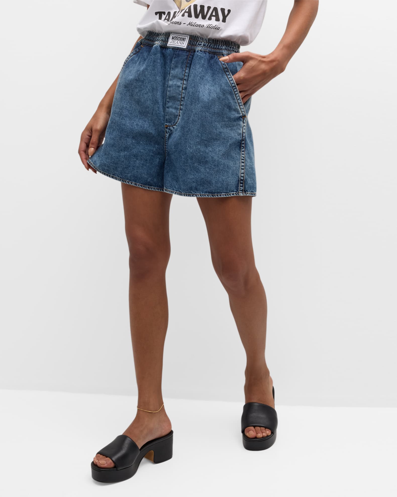 Moschino Jeans Denim Boxer Shorts | Neiman Marcus