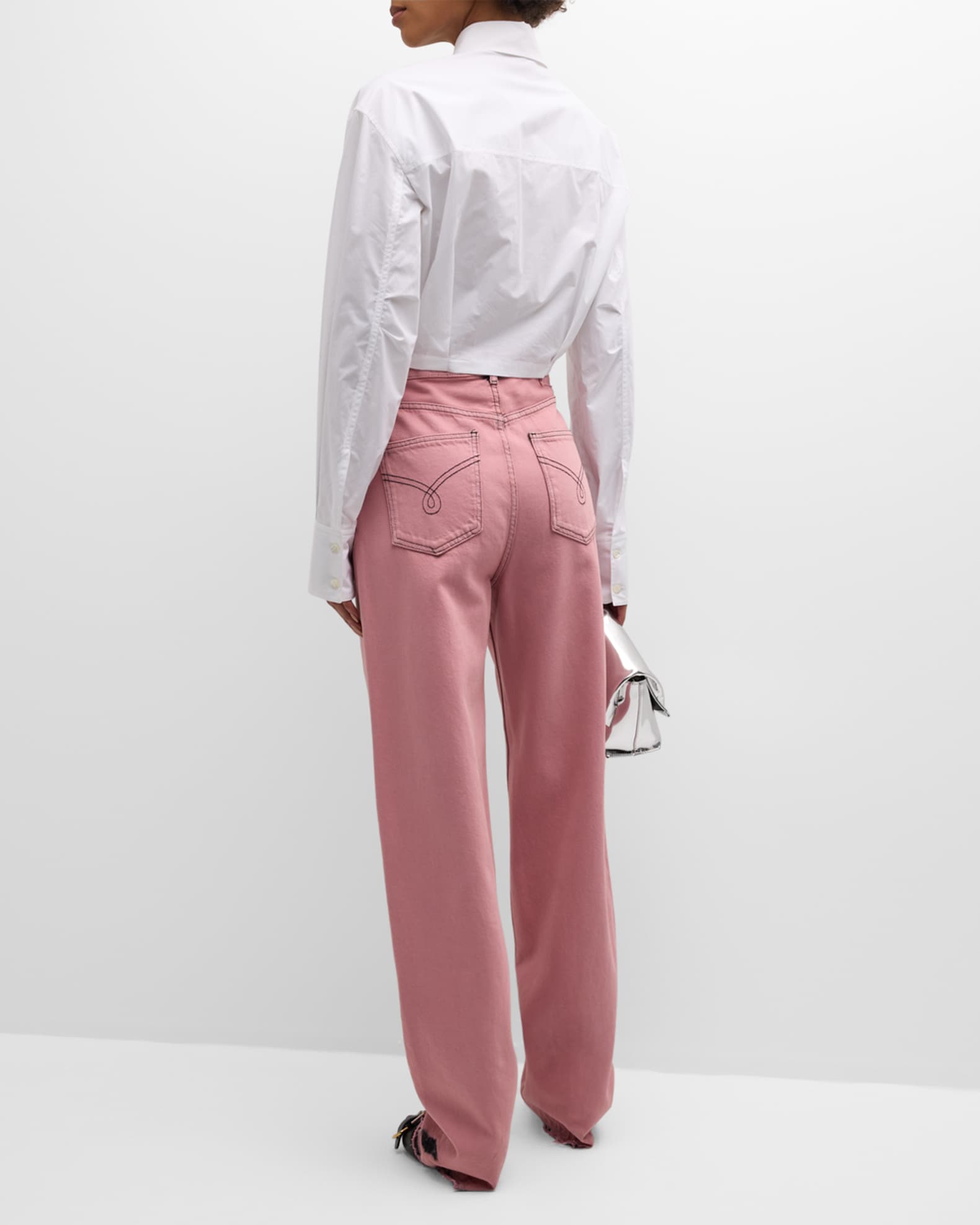 Moschino Jeans Overdyed High-Rise Boyfriend Jeans | Neiman Marcus