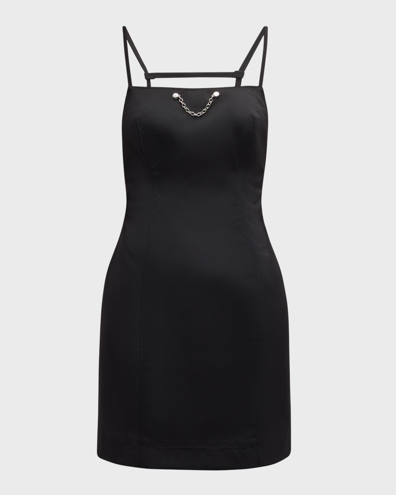 Moschino Jeans Backless Cady Mini Dress | Neiman Marcus