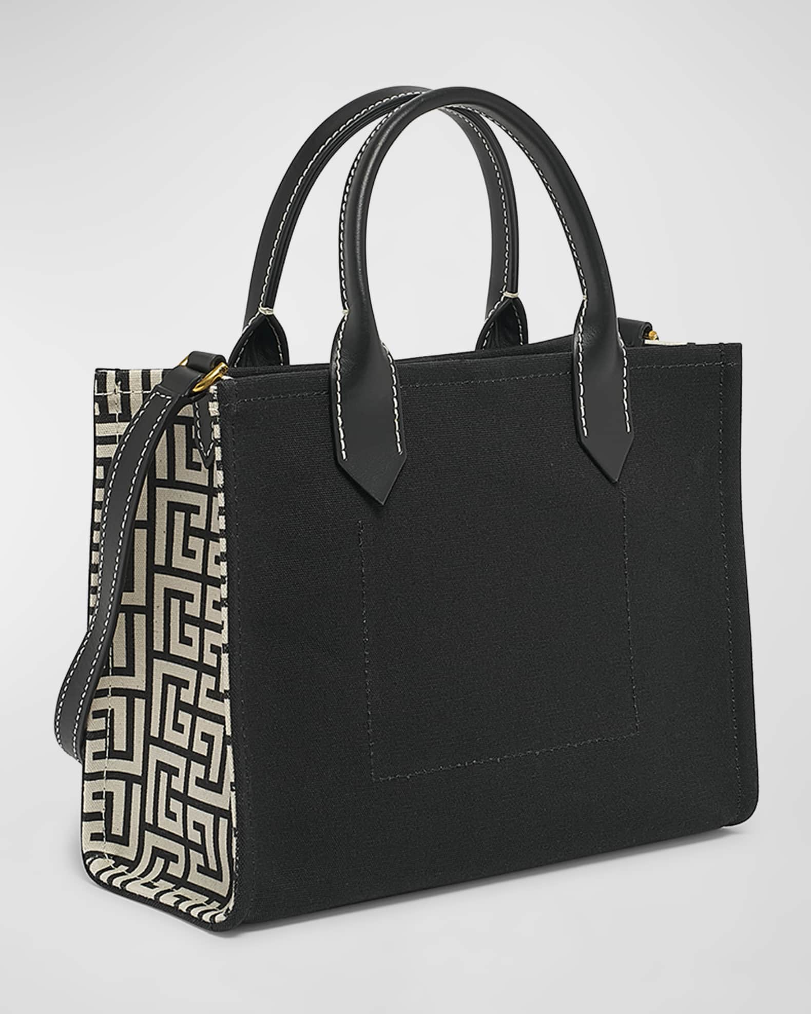 Balmain B Army Small Shopper Tote Bag in Monogram Canvas | Neiman Marcus