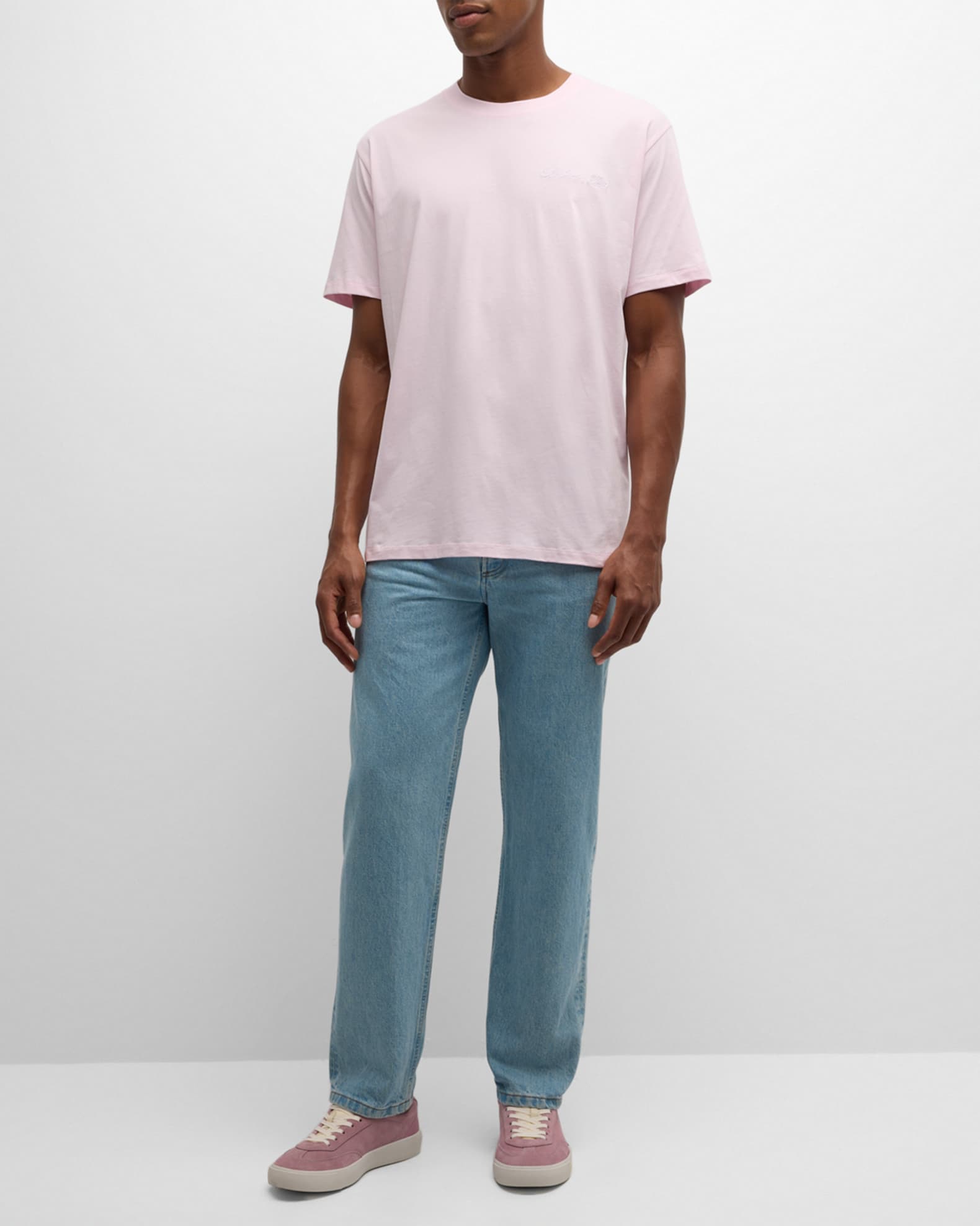 Balmain Men's Embroidered Bulky T-Shirt | Neiman Marcus