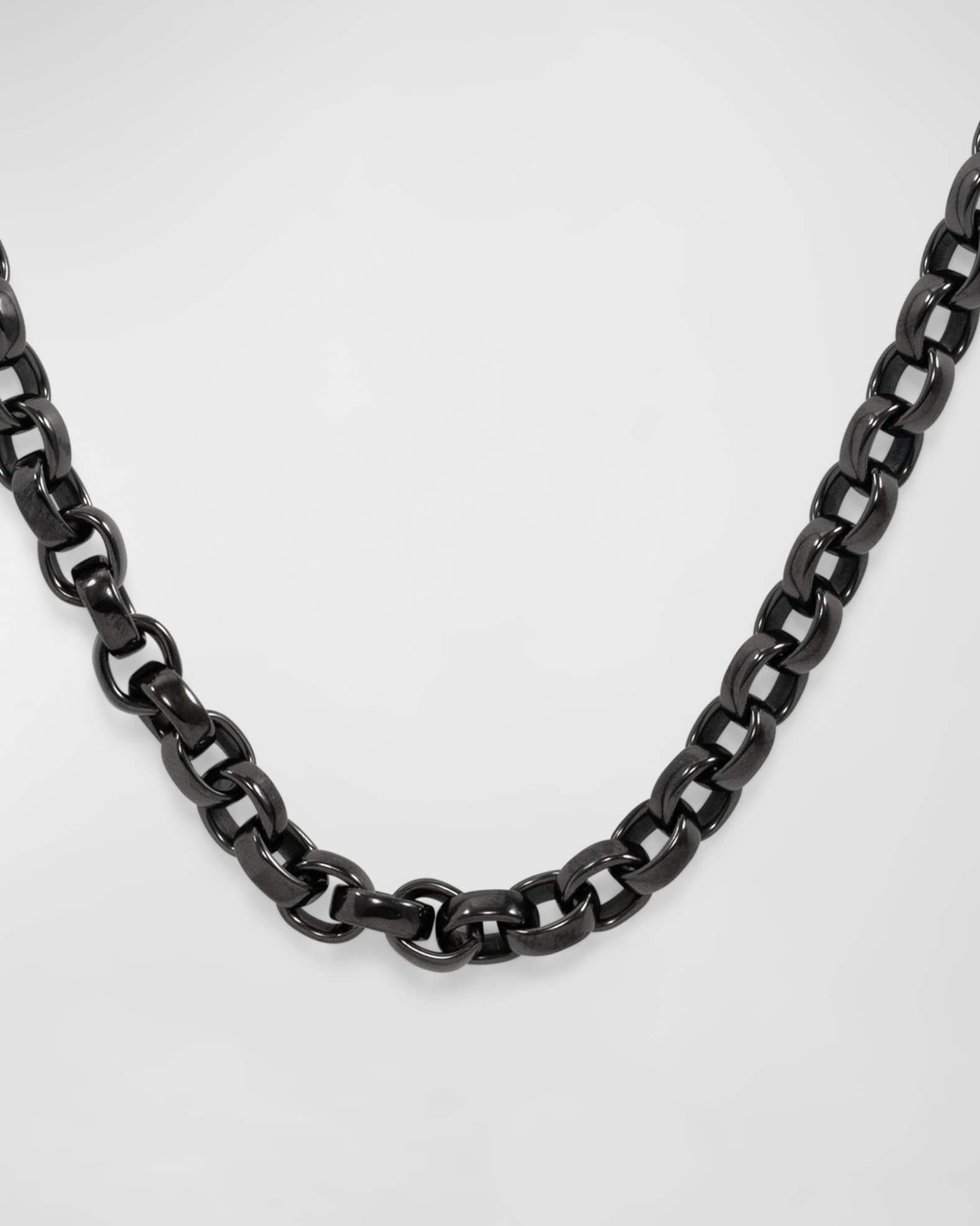 Jorge Adeler Men's Black Stainless Steel Chain Necklace, 20"L | Neiman ...